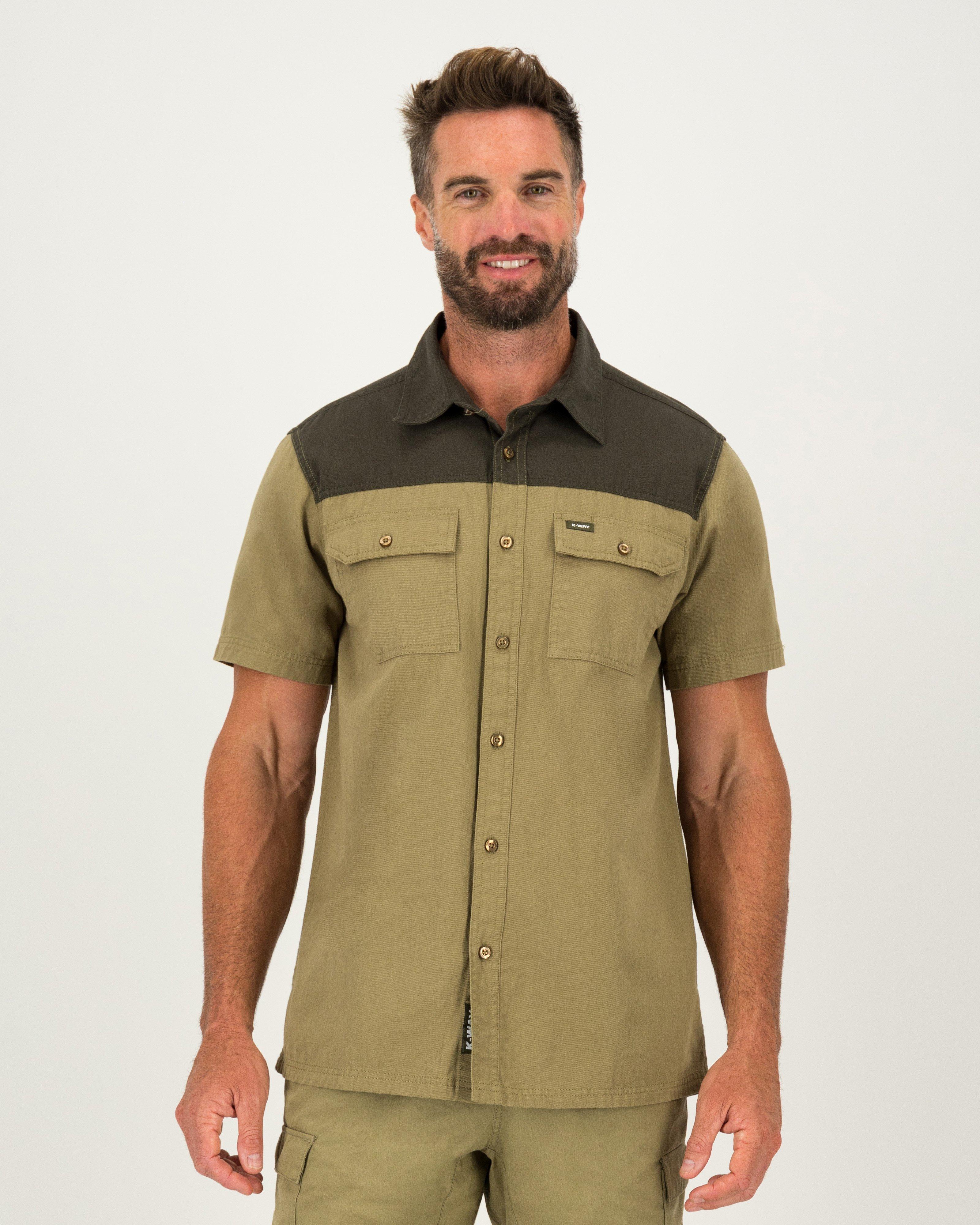 K-Way Men’s Elements Safari Heavyweight Short Sleeve Shirt