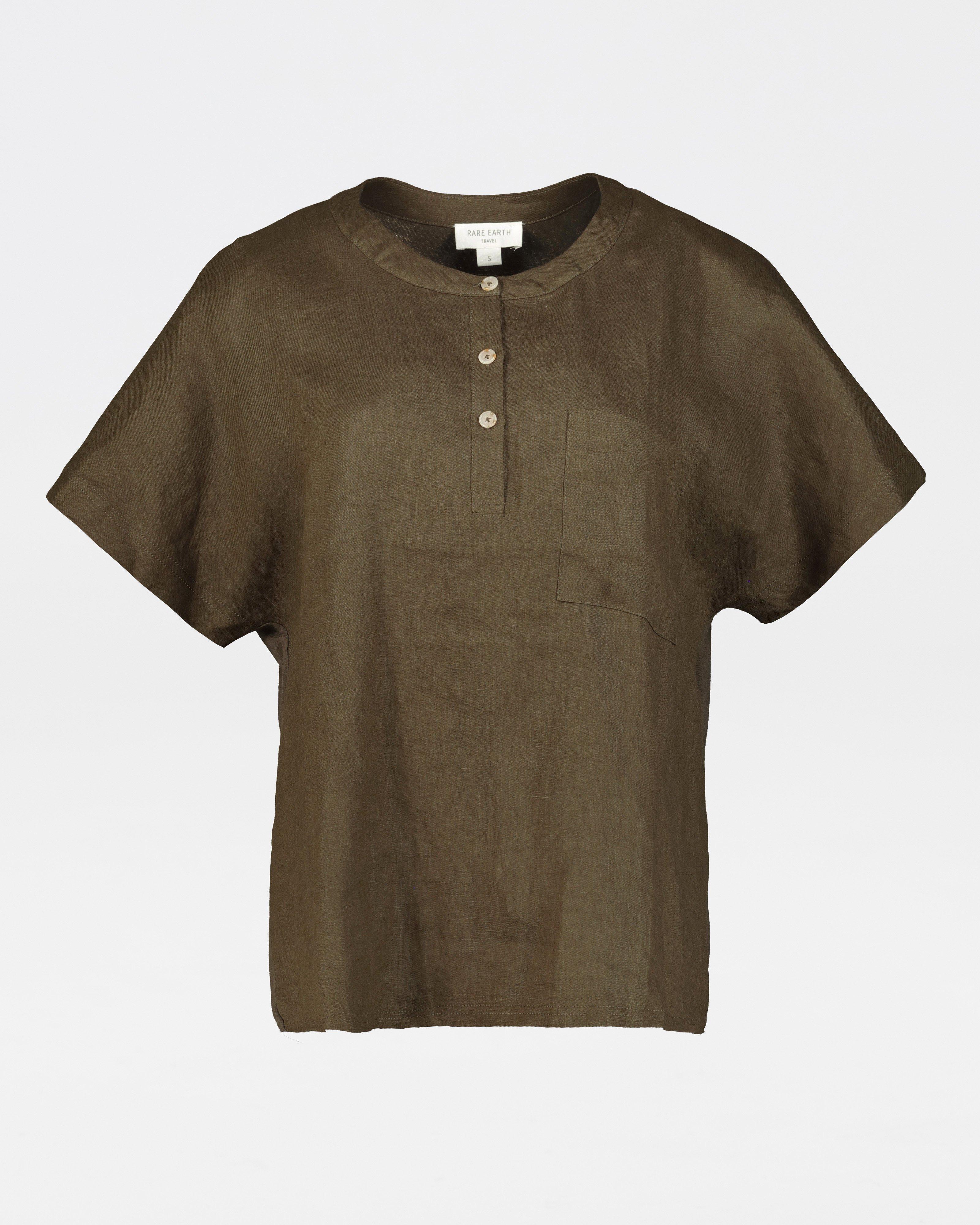 Rare Earth Women's Hannah Linen Knit Blouse