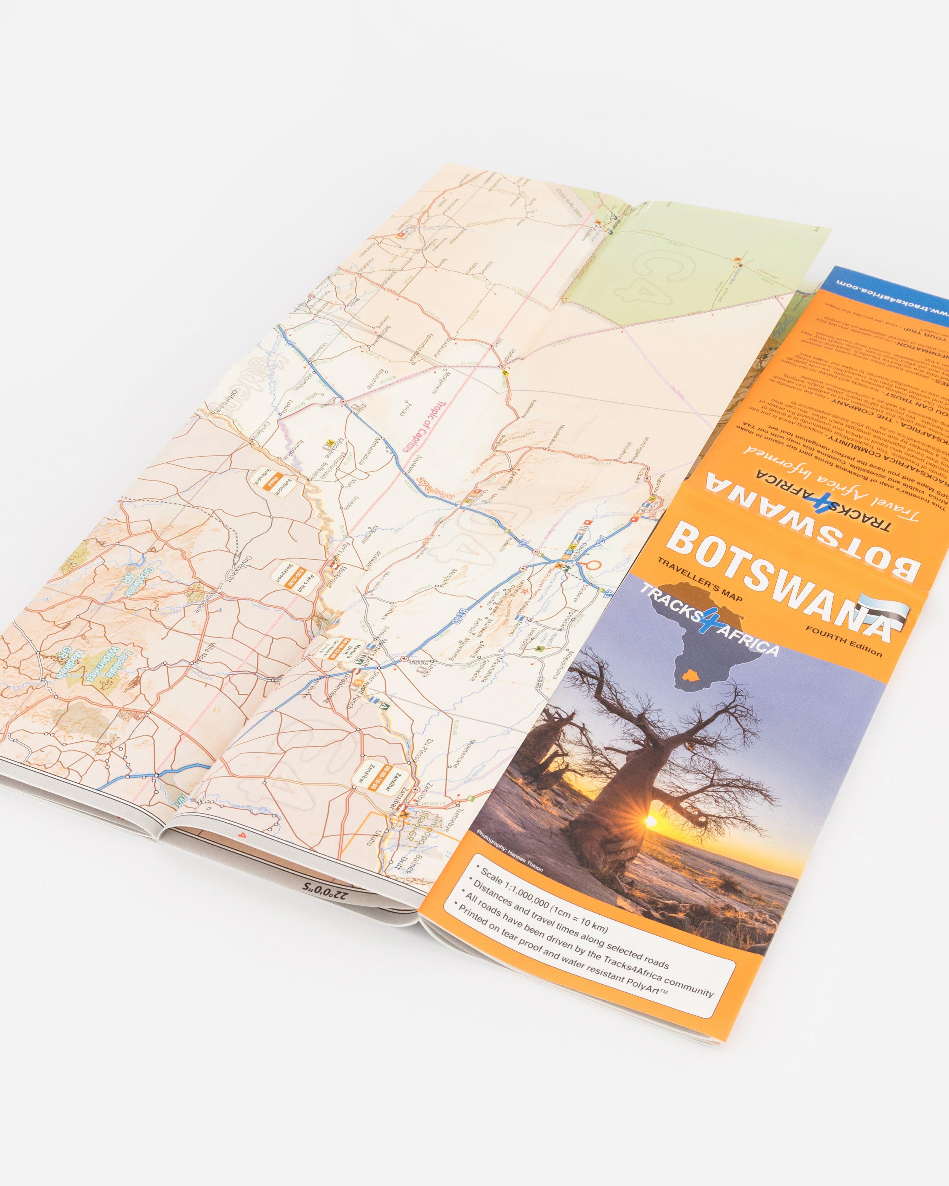 T4A Botswana 4th Edition Paper Map