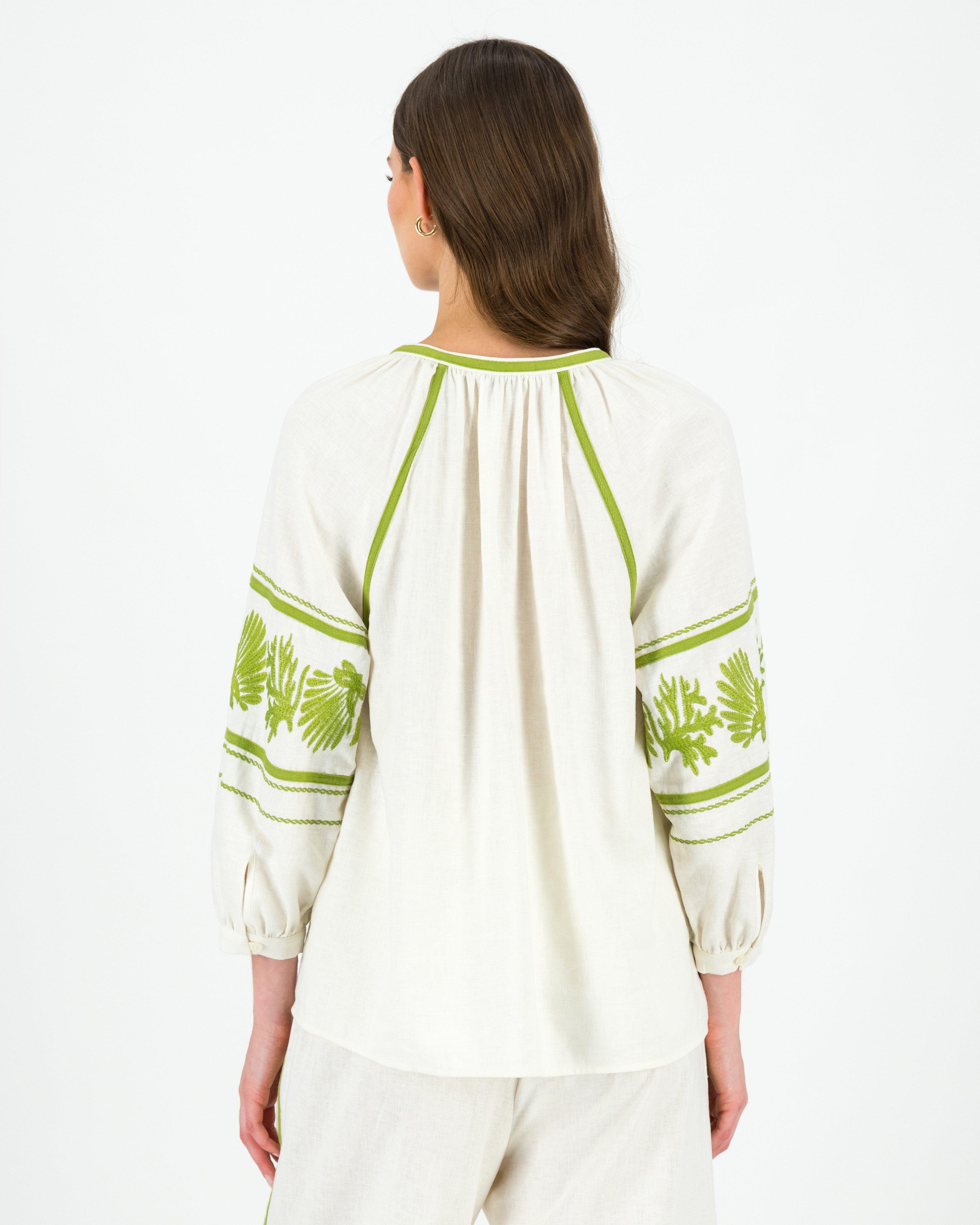 Aika Embroidered Blouse - Poetry Clothing Store