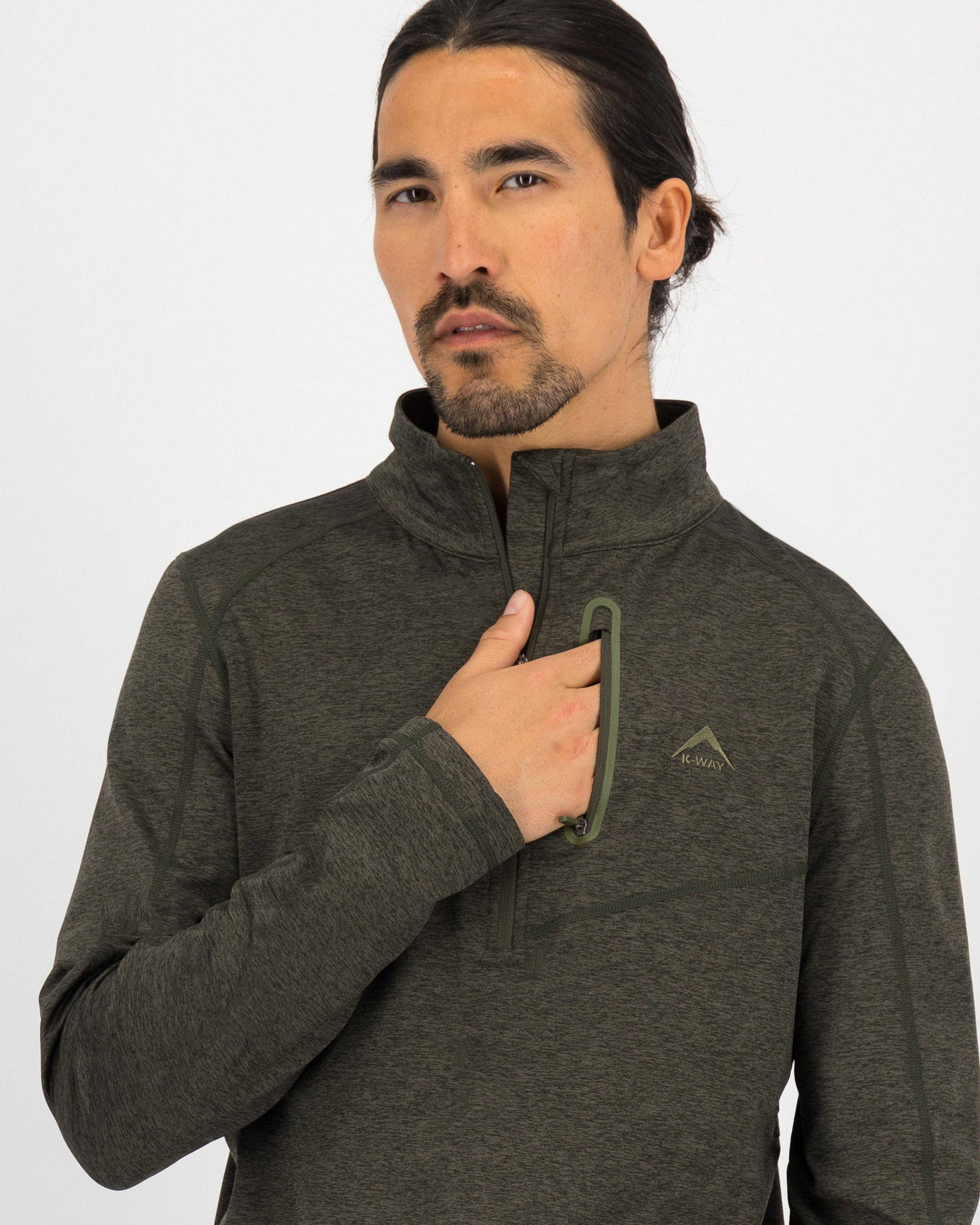 K-Way Men's Clash 2.0 1/4 Zip Fleece Top