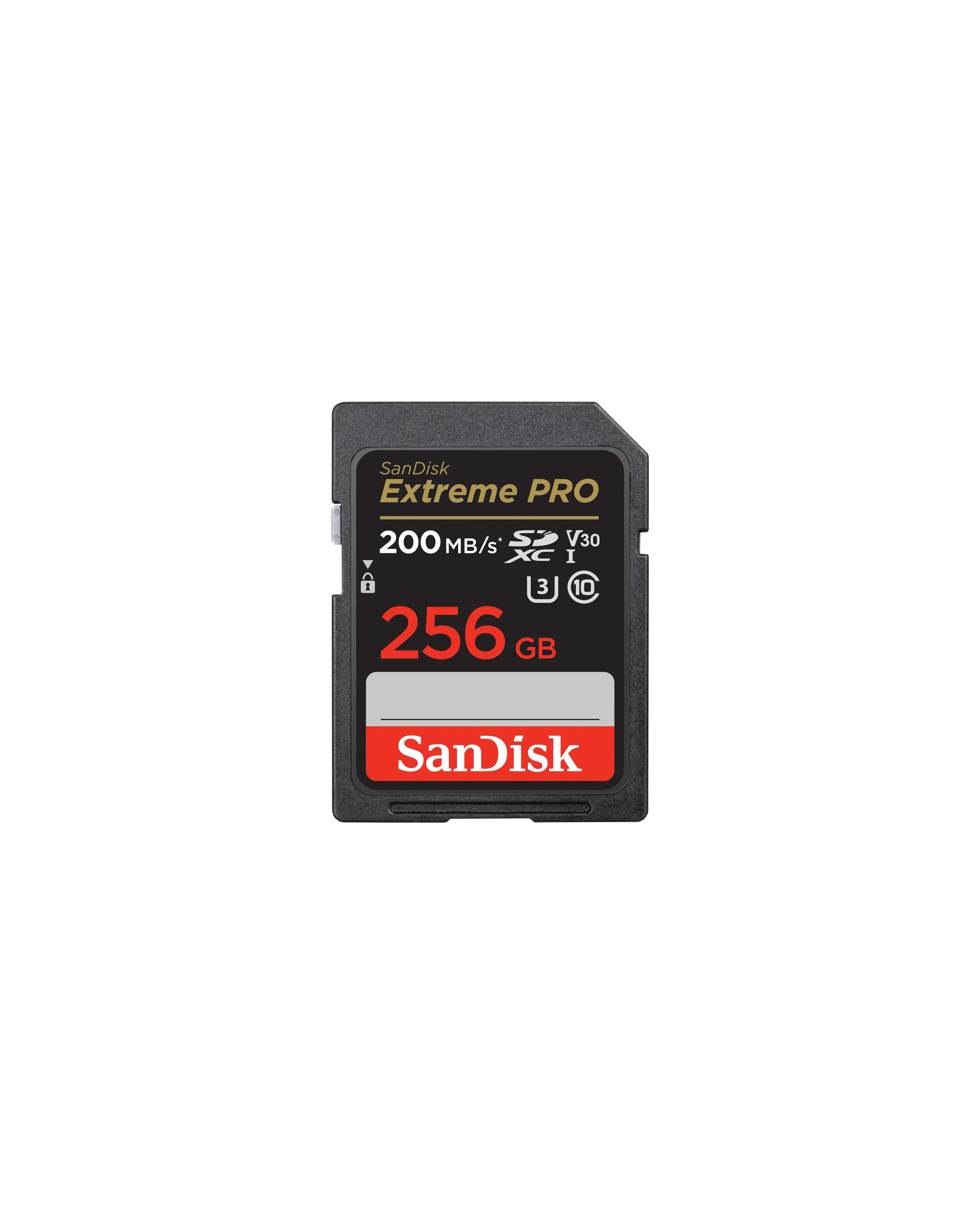 Sandisk Extreme Pro microSD UHS 256GB 200MB-s Read, 90MB-s Write