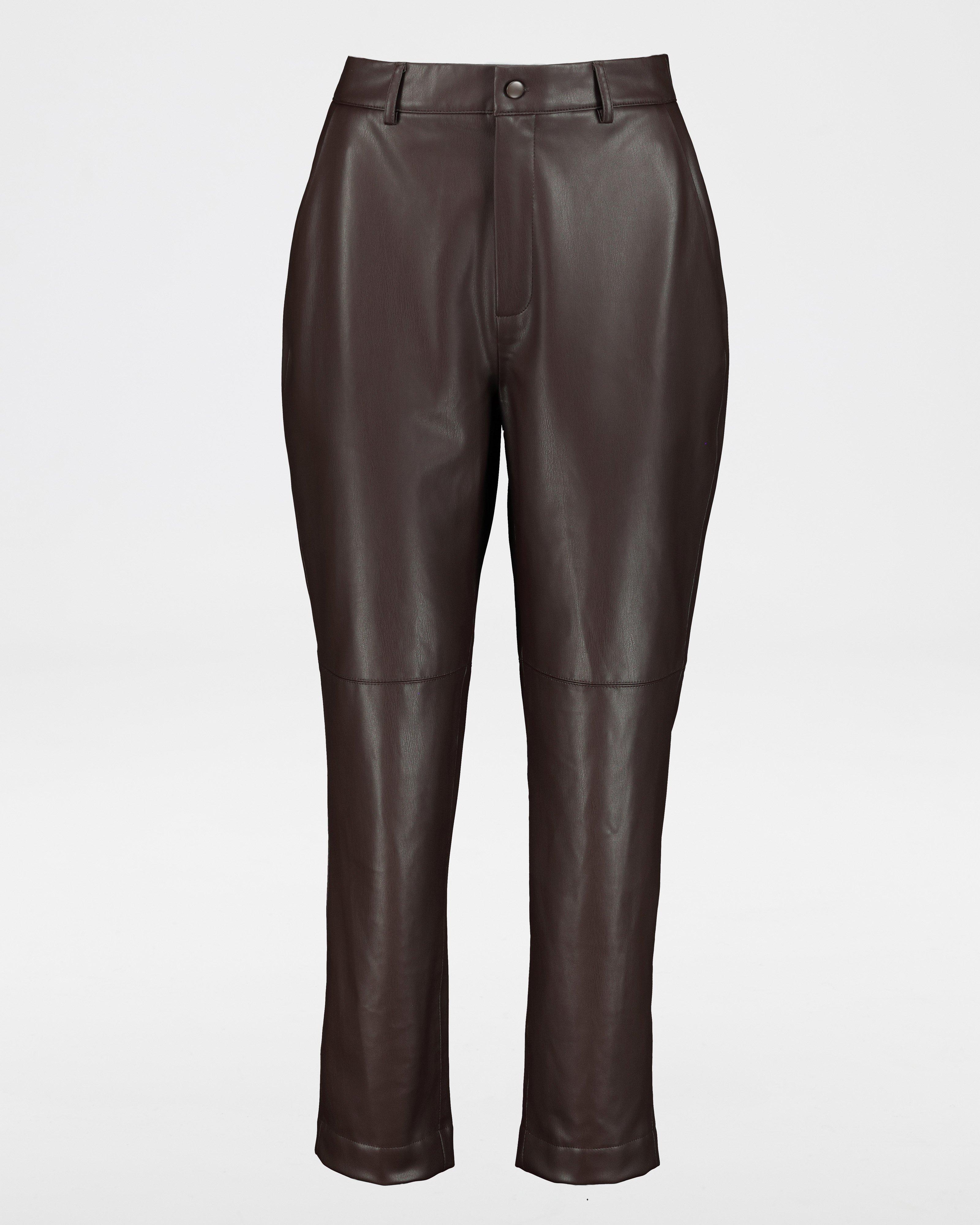 Lisa Faux Leather Slim-Leg Pants - Poetry Clothing Store