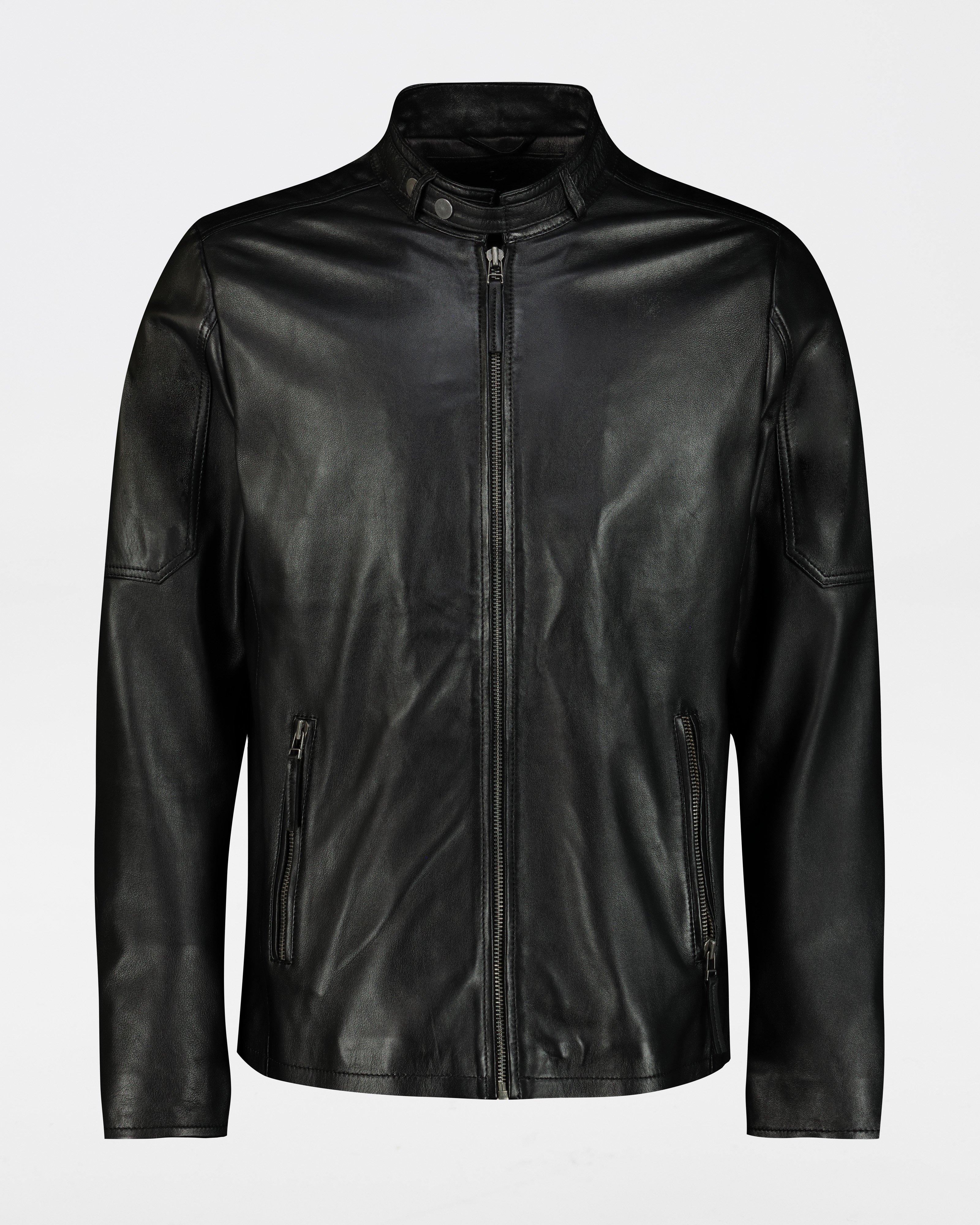 Men's Hugo Leather Jacket | Old Khaki