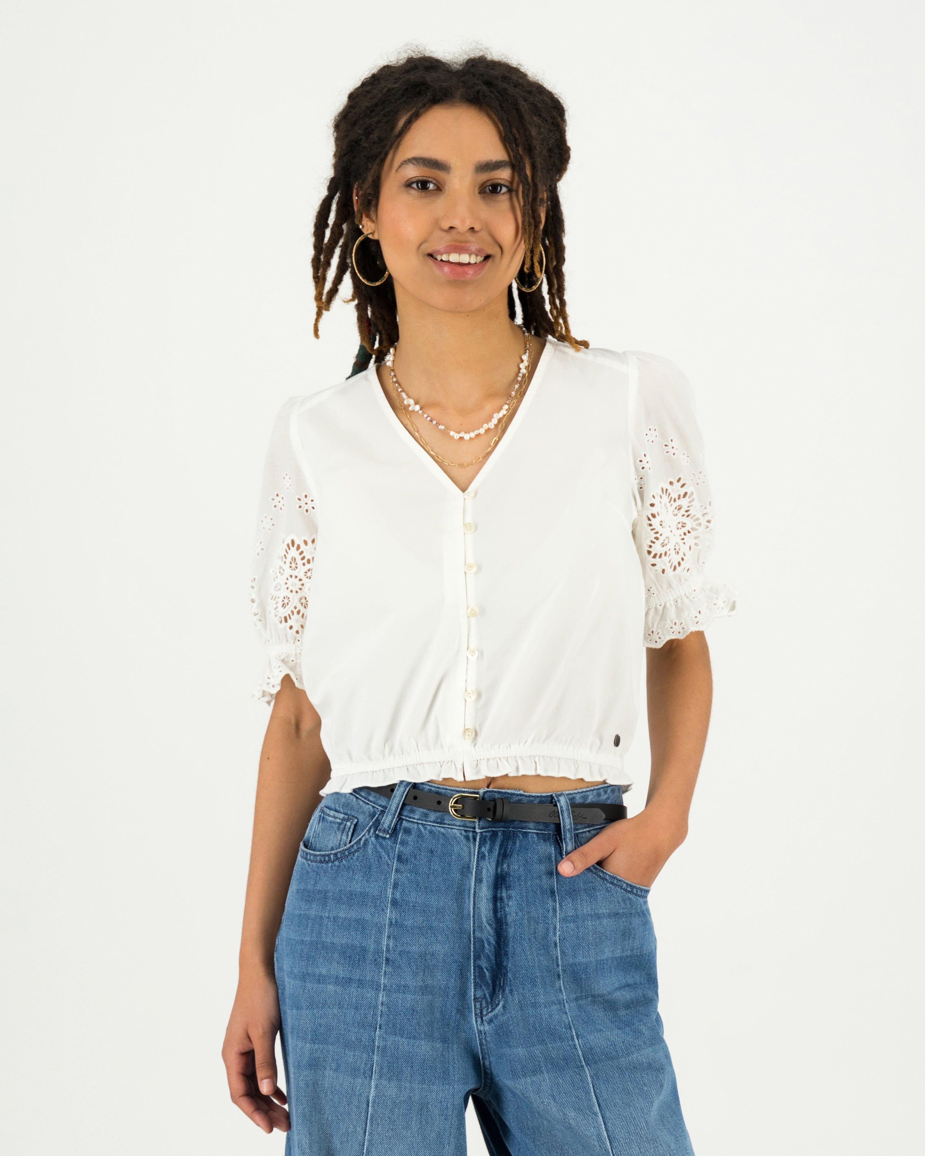 Women’s Malia Embroidered Blouse | Old Khaki