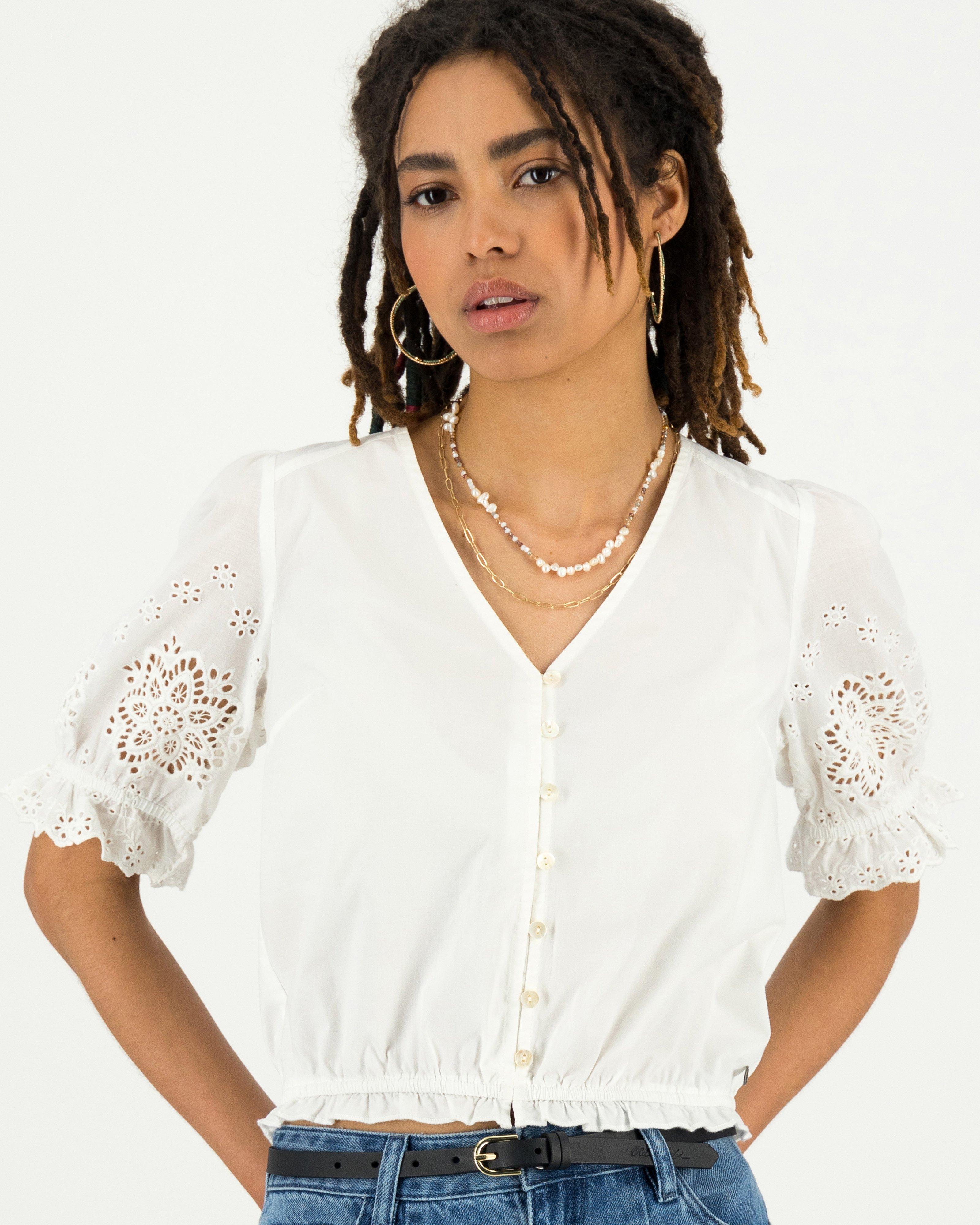 Women’s Malia Embroidered Blouse | Old Khaki