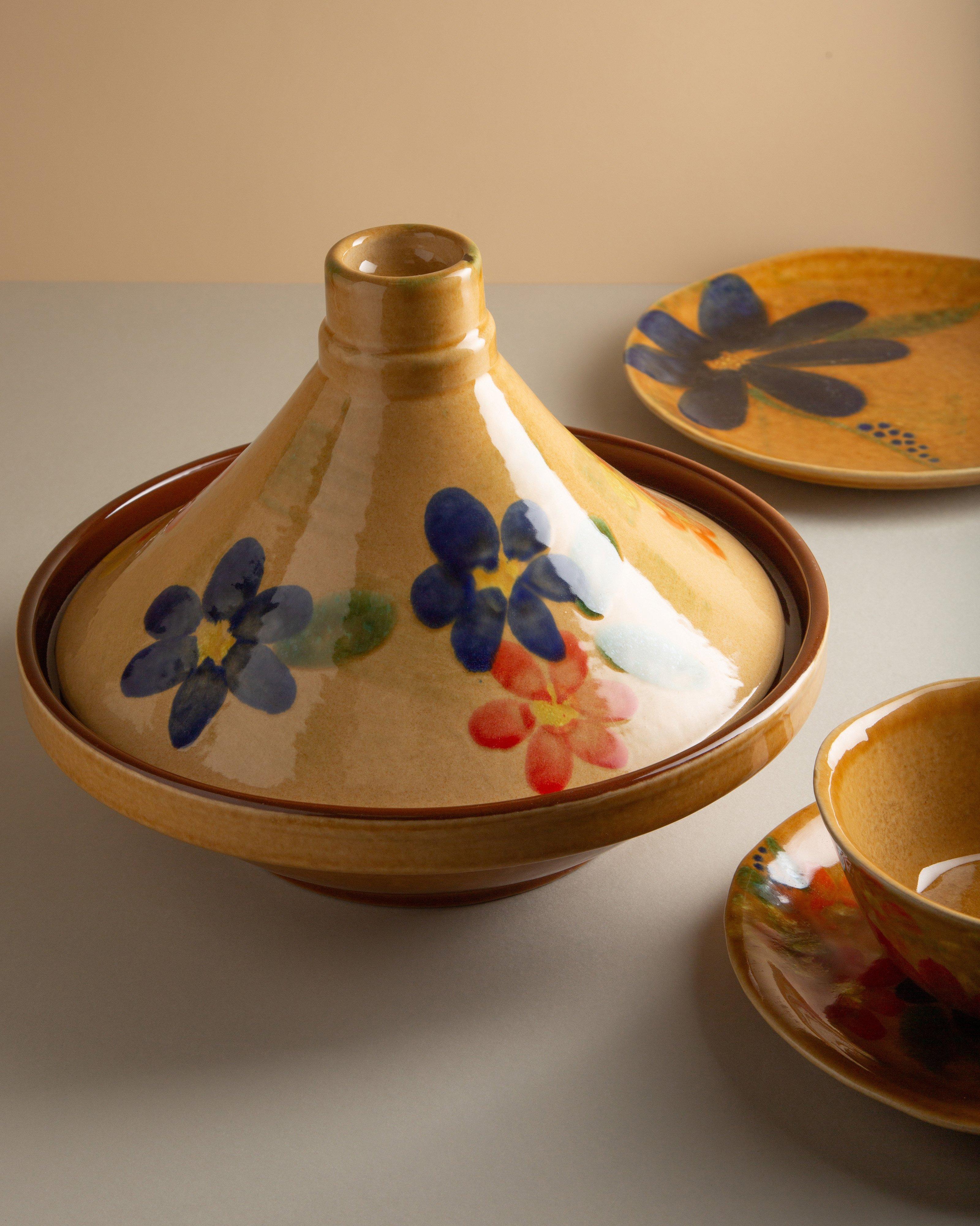 Yellow Flower Large Tagine - Poetry Clothing Store