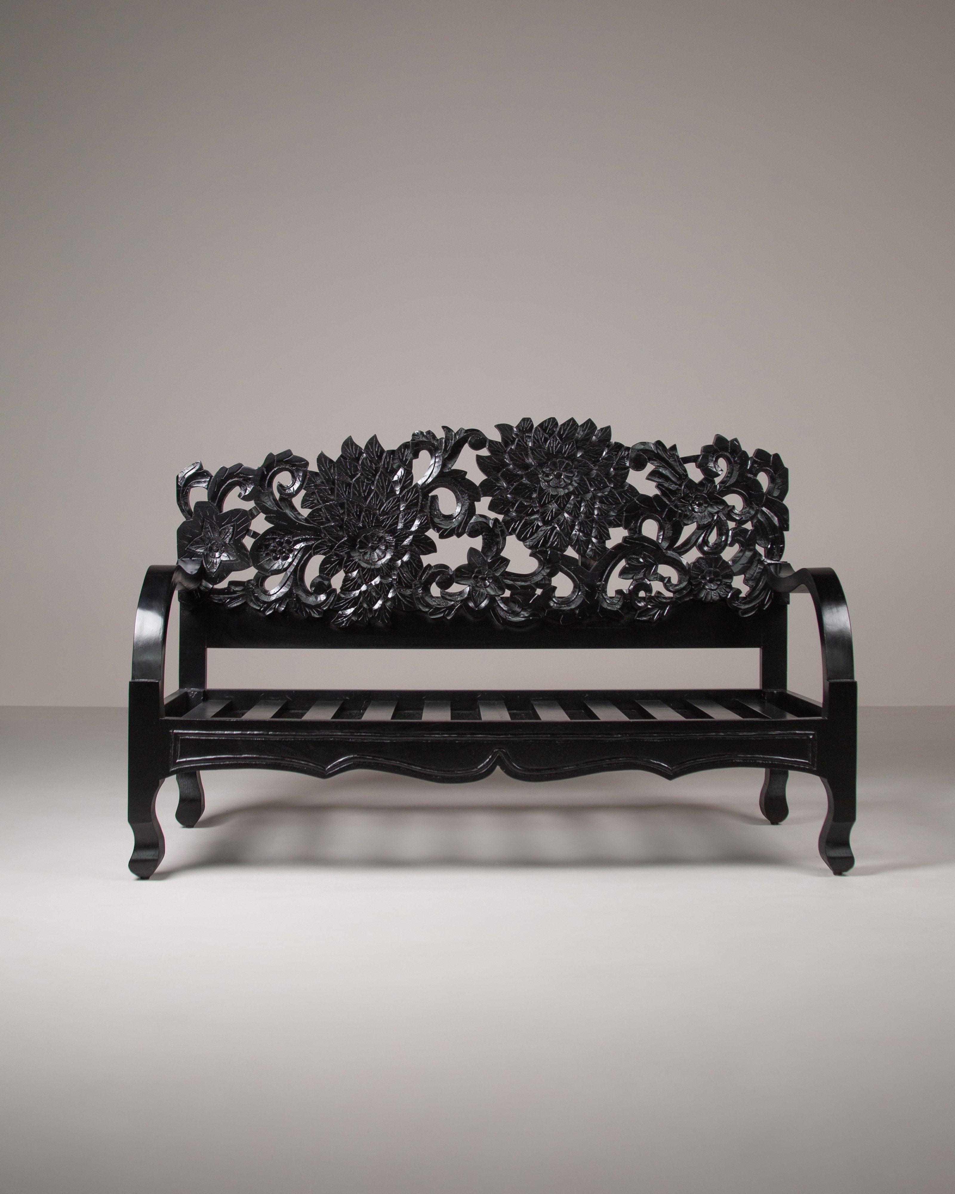 Eila Hand Carved Bench - Poetry Clothing Store