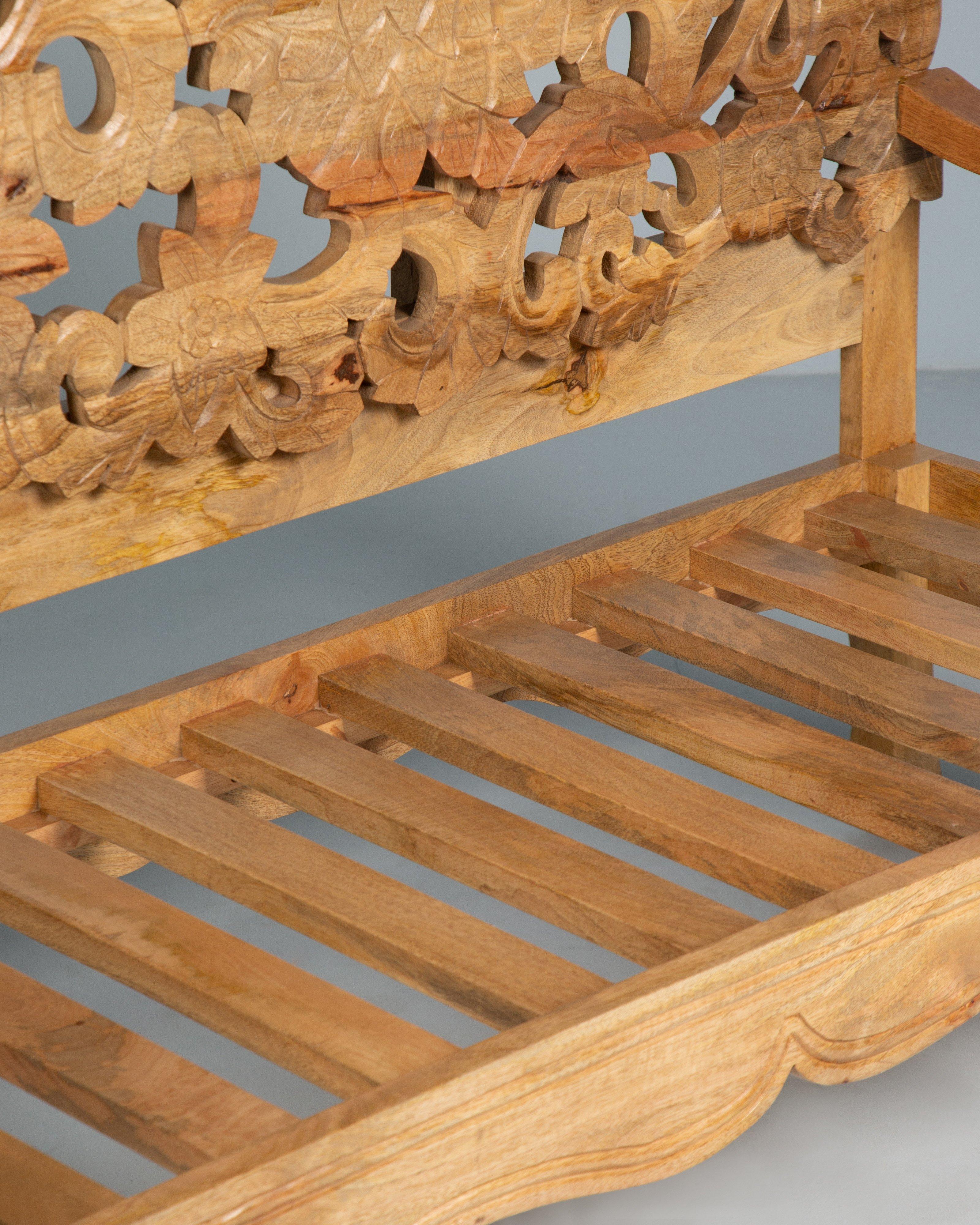 Eila Hand Carved Bench - Poetry Clothing Store