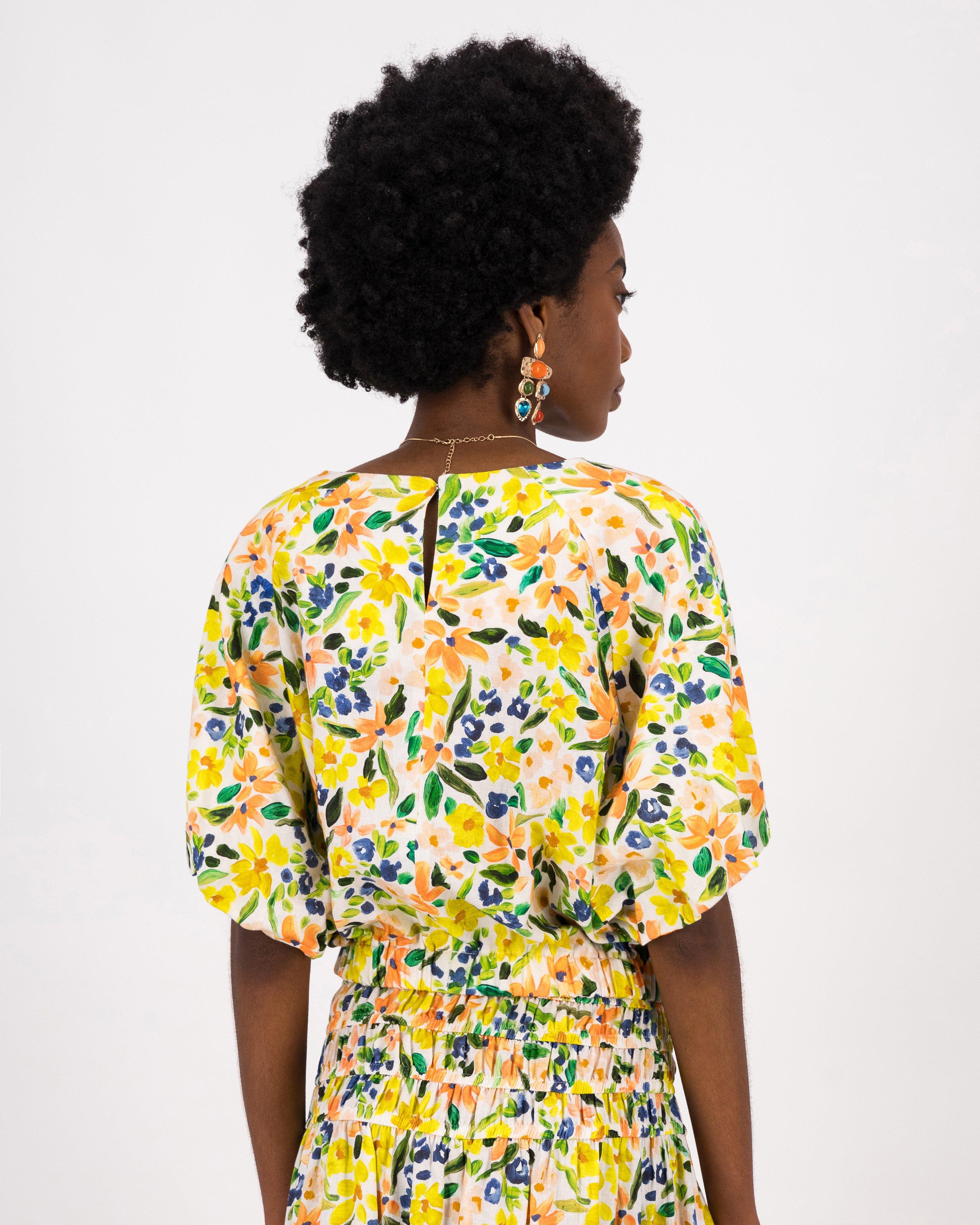 Carina Printed Crop Top - Poetry Clothing Store