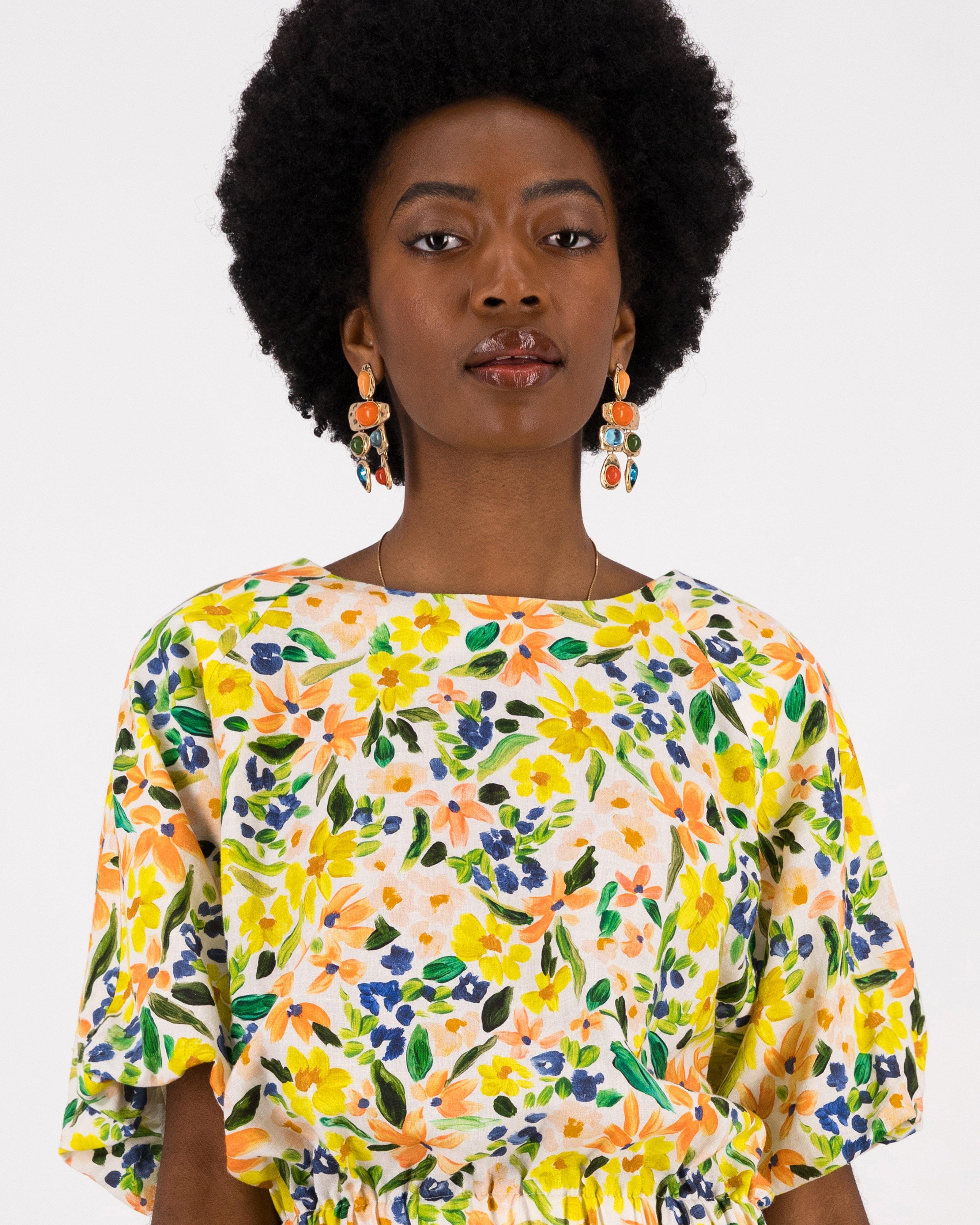 Carina Printed Crop Top - Poetry Clothing Store