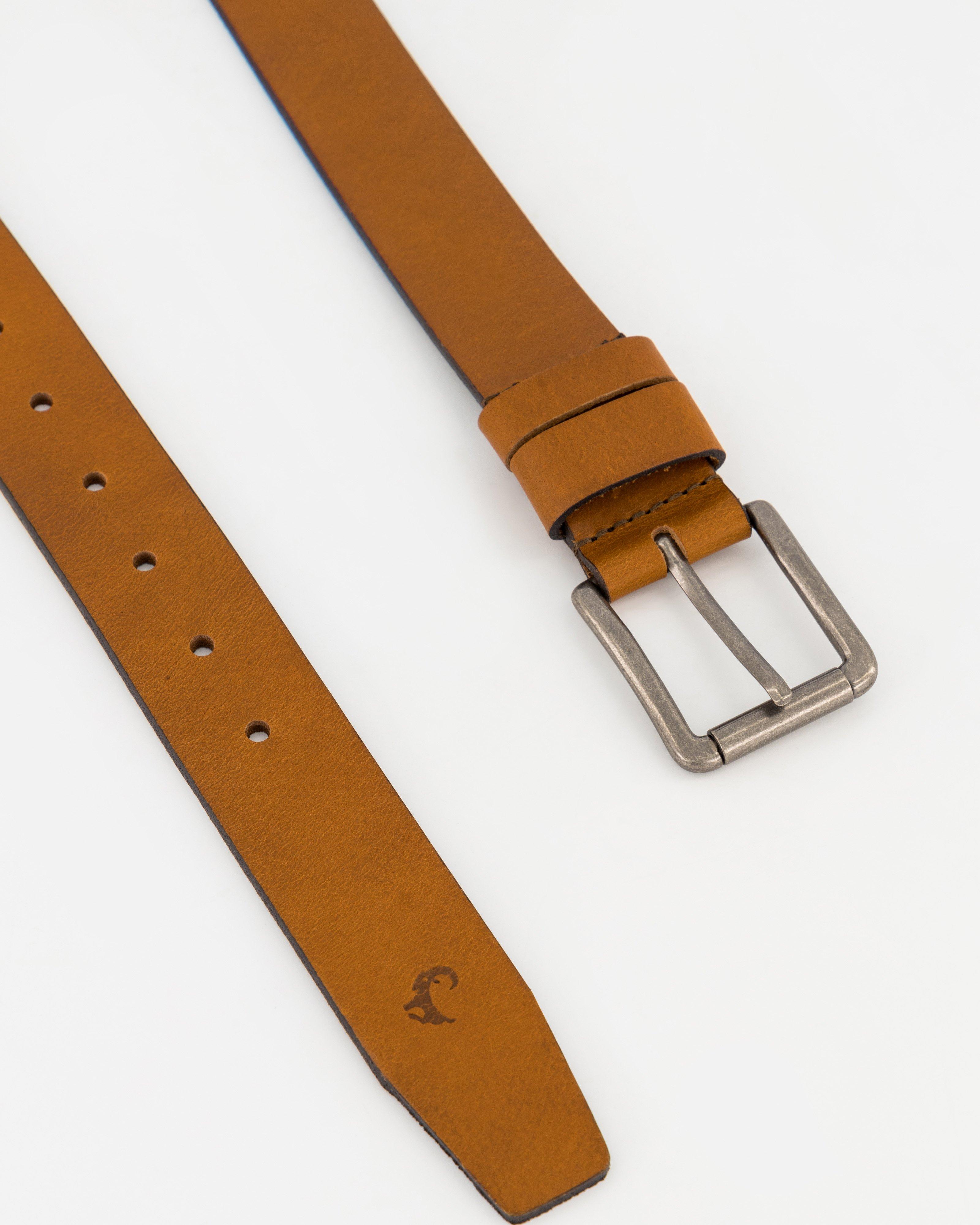 Men's Josh Double Loop Leather Belt | Old Khaki
