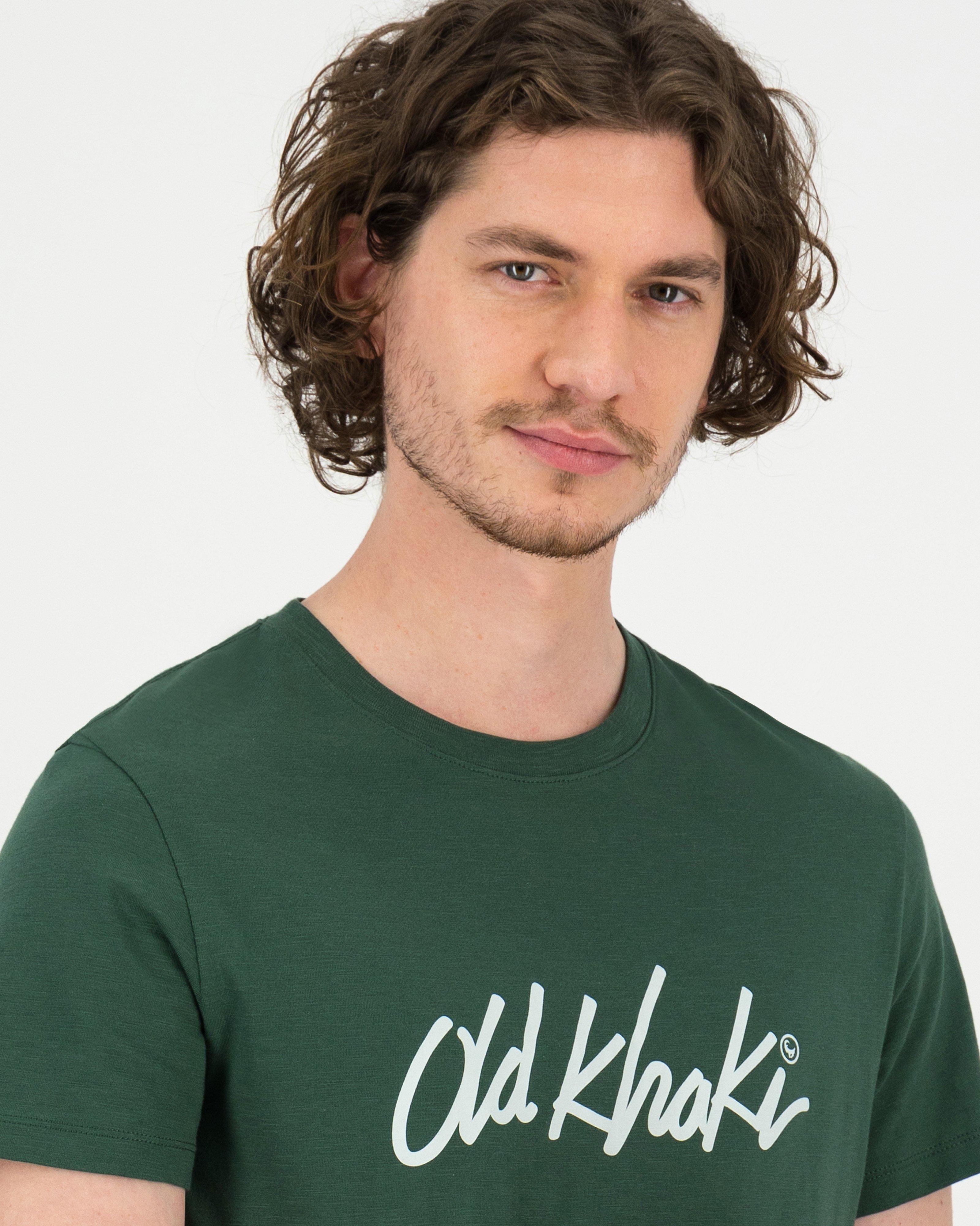 Men's Hugh Standard Fit Slub T-Shirt | Old Khaki