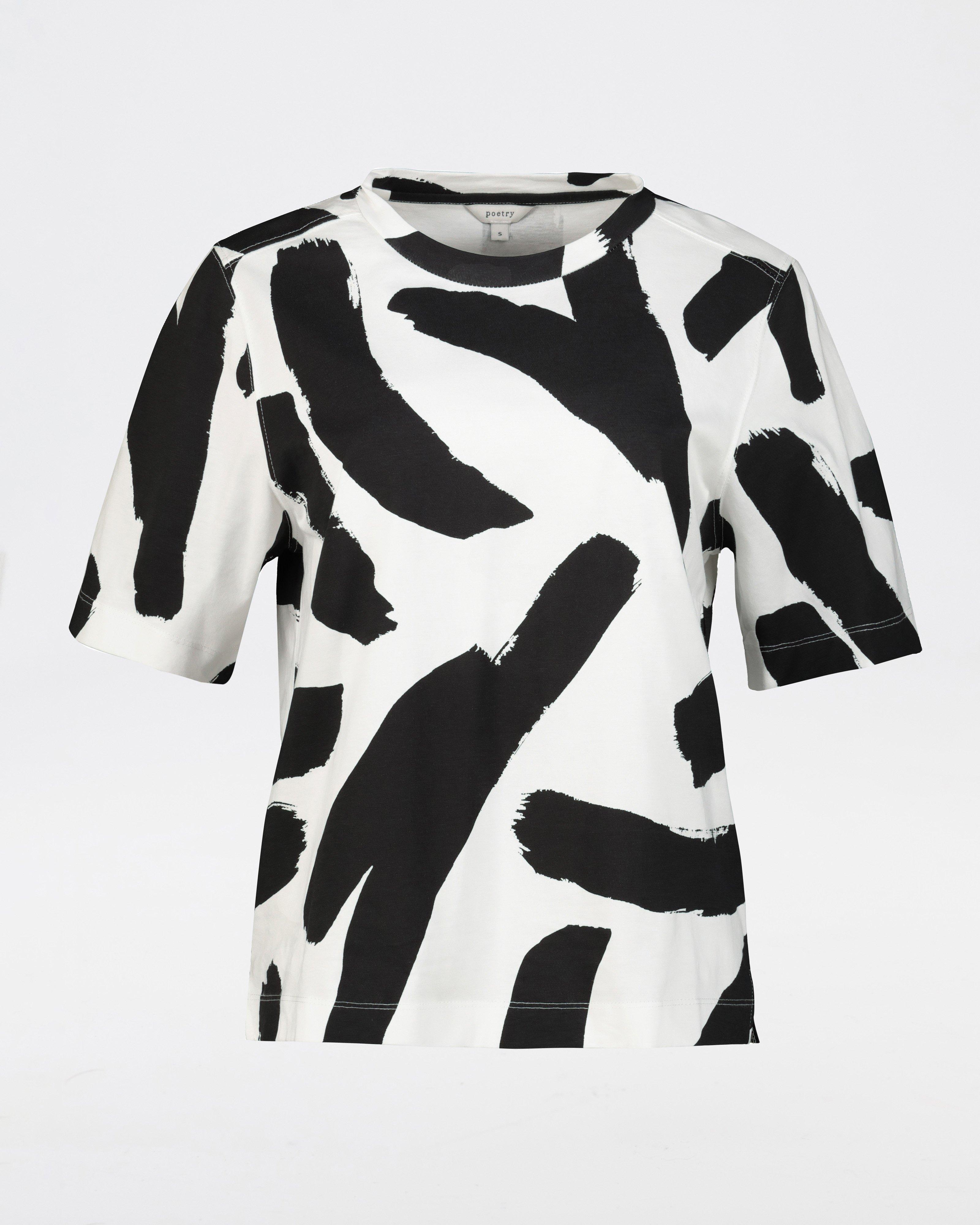 Mia Abstract Print T-Shirt - Poetry Clothing Store