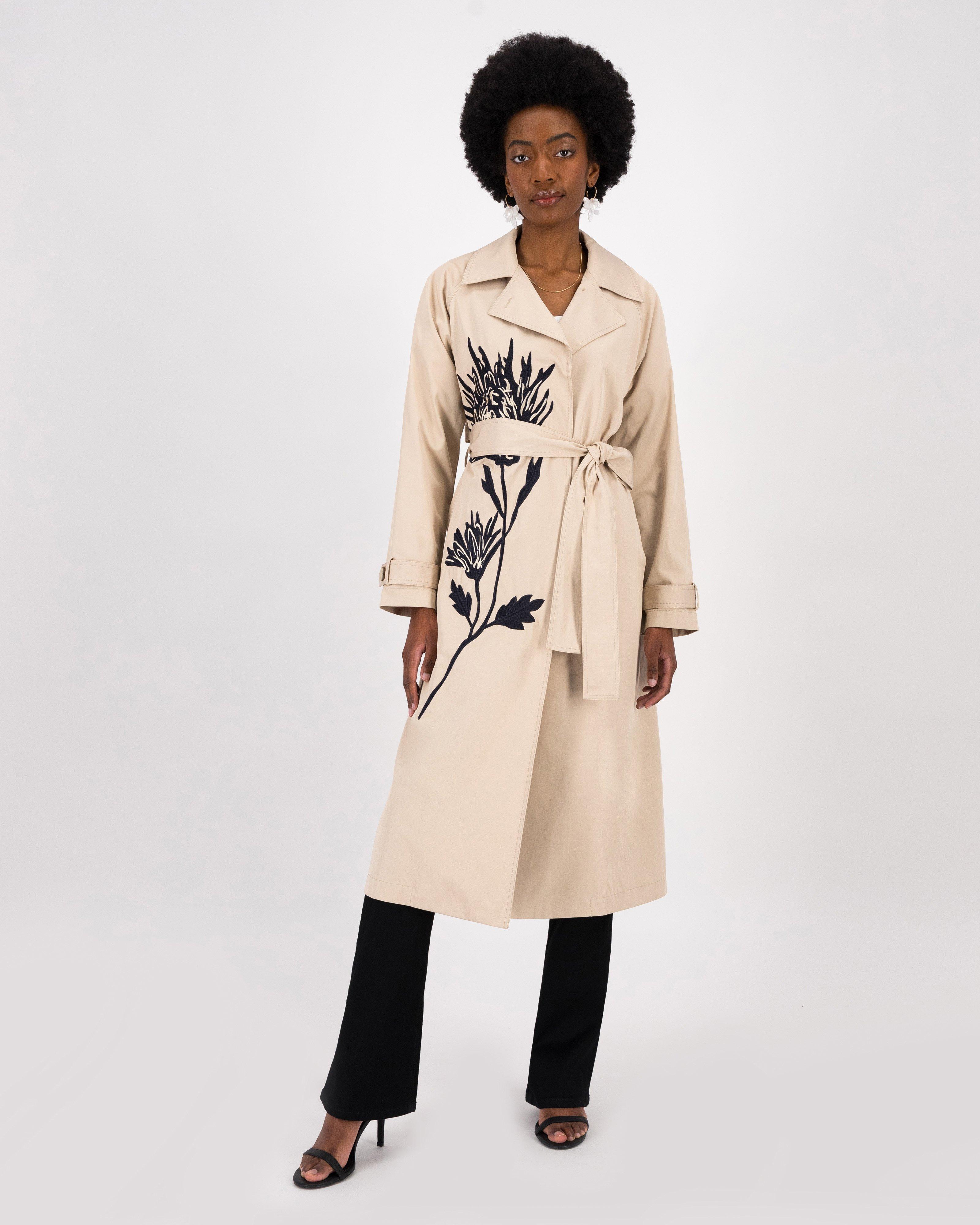 Corliss Embroidered Trench Coat - Poetry Clothing Store