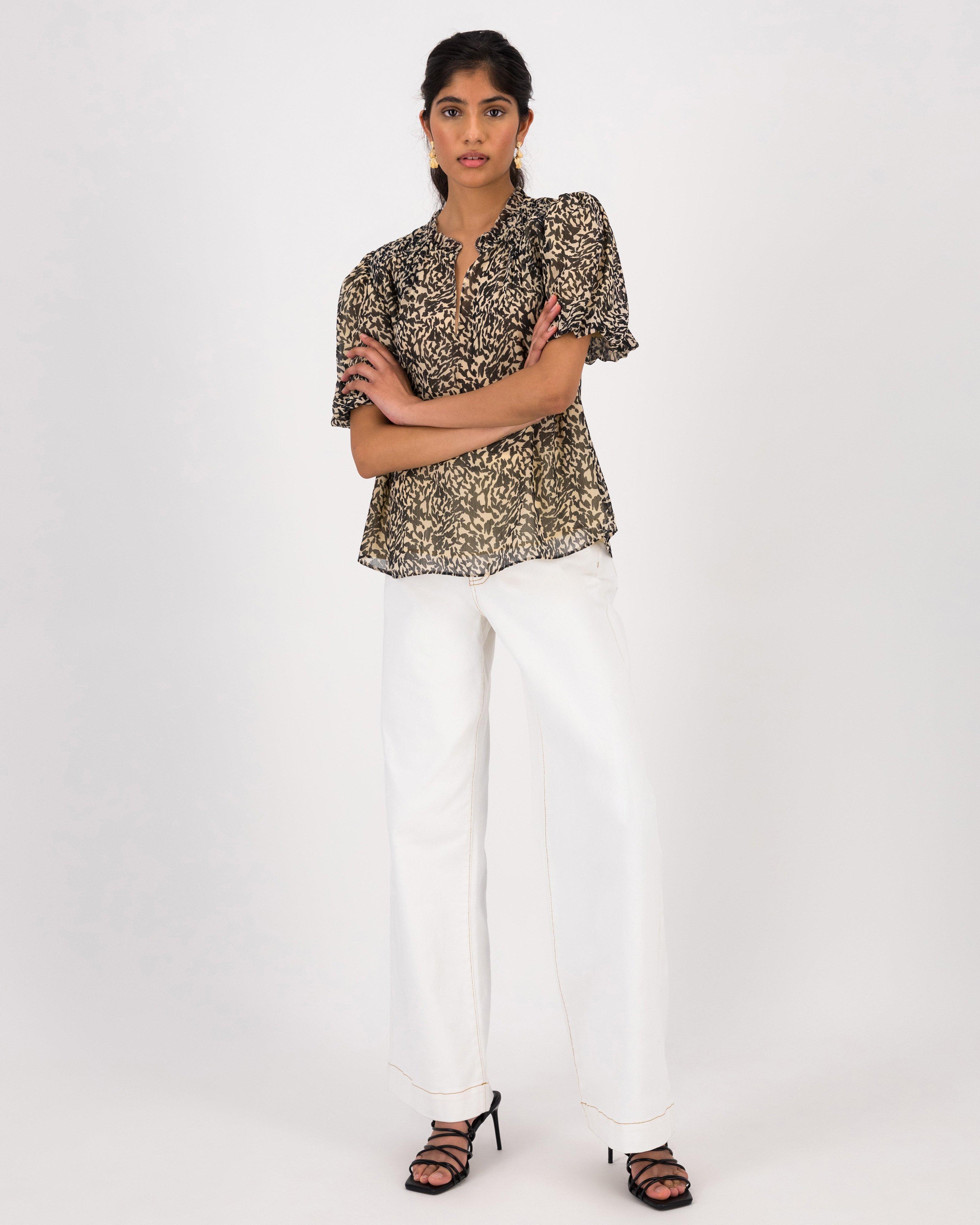 Lee Printed Feminine Blouse - Poetry Clothing Store