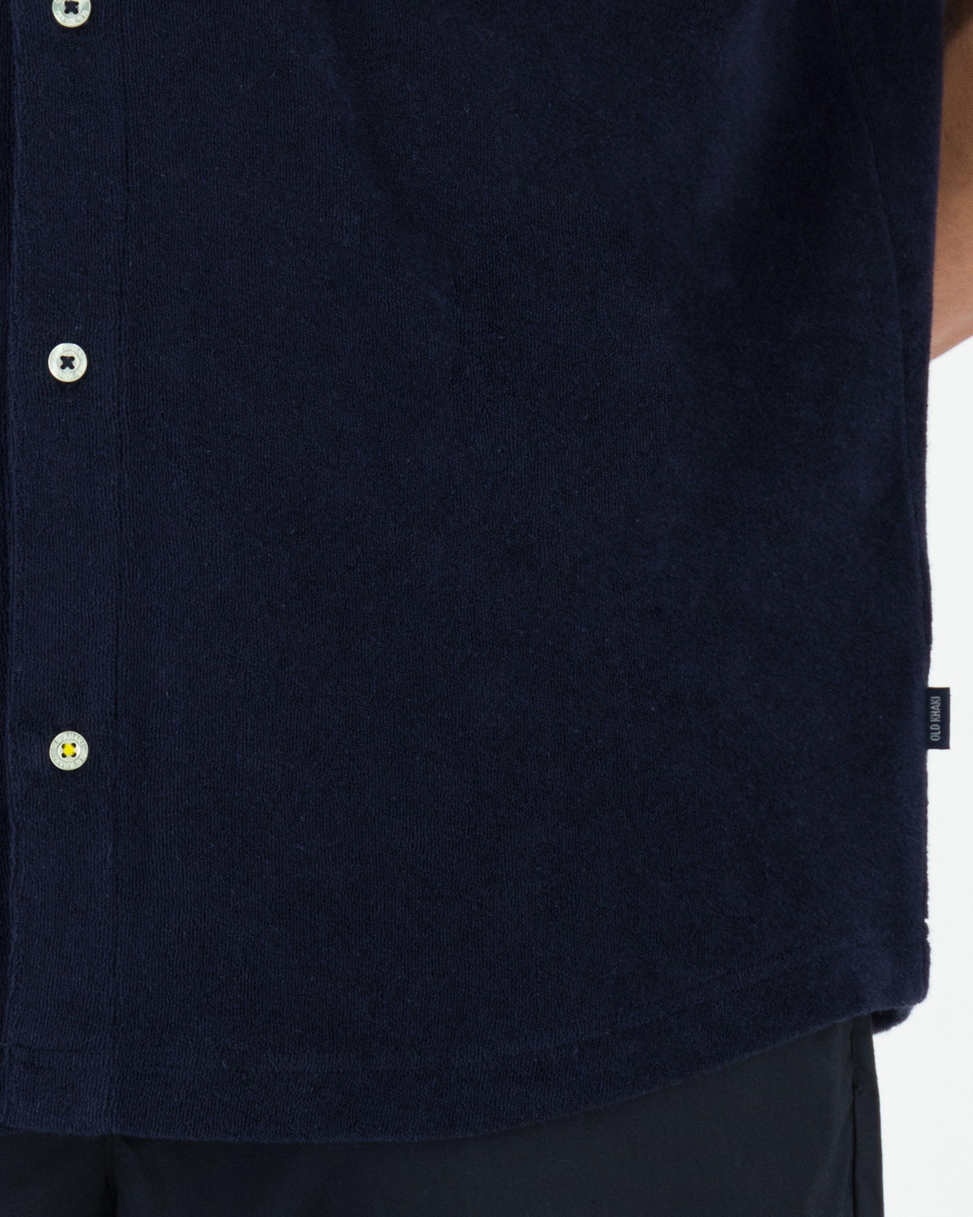 Men’s Terry Button-Through Shirt | Old Khaki