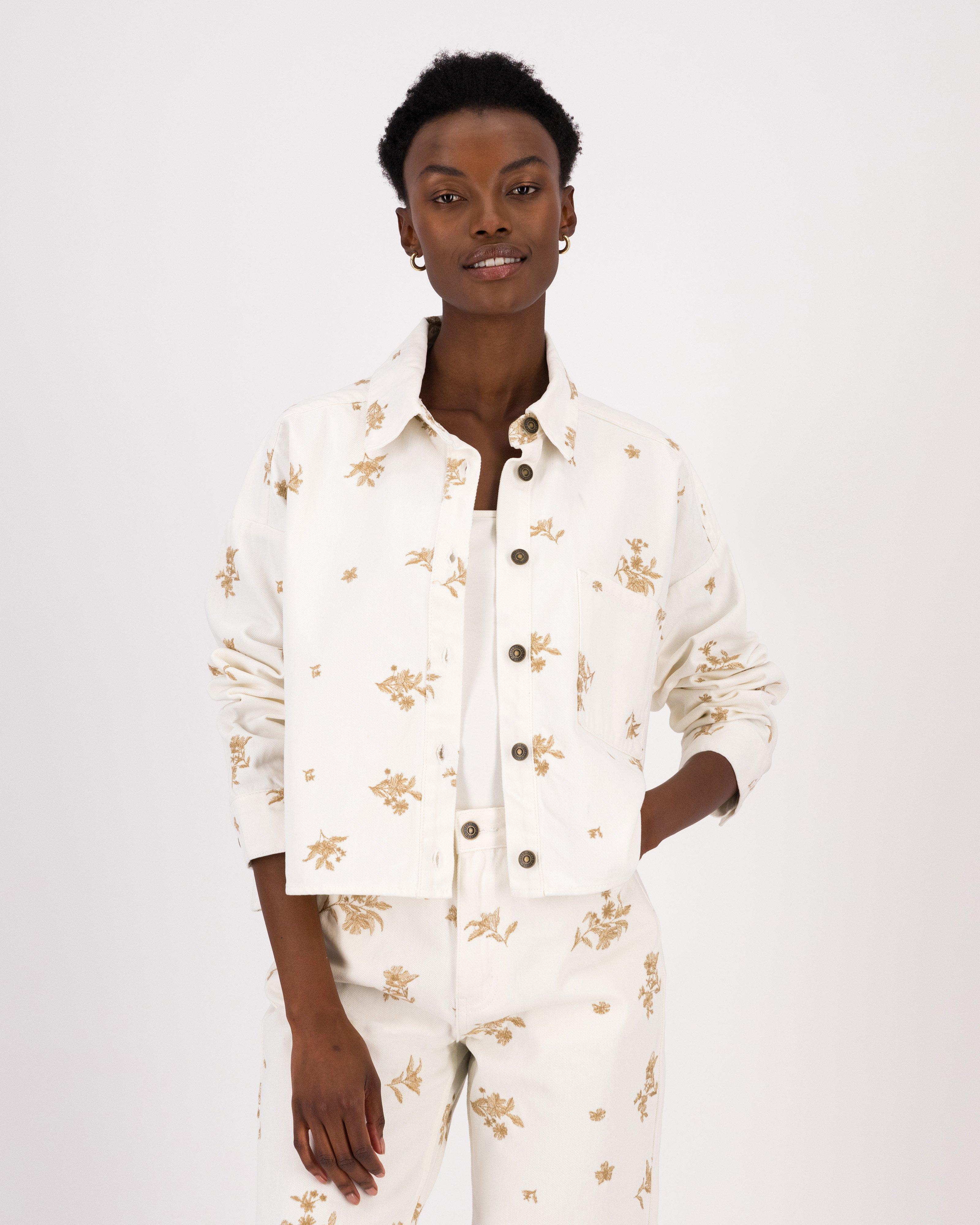 Lucas Embroidered Denim Jacket - Poetry Clothing Store