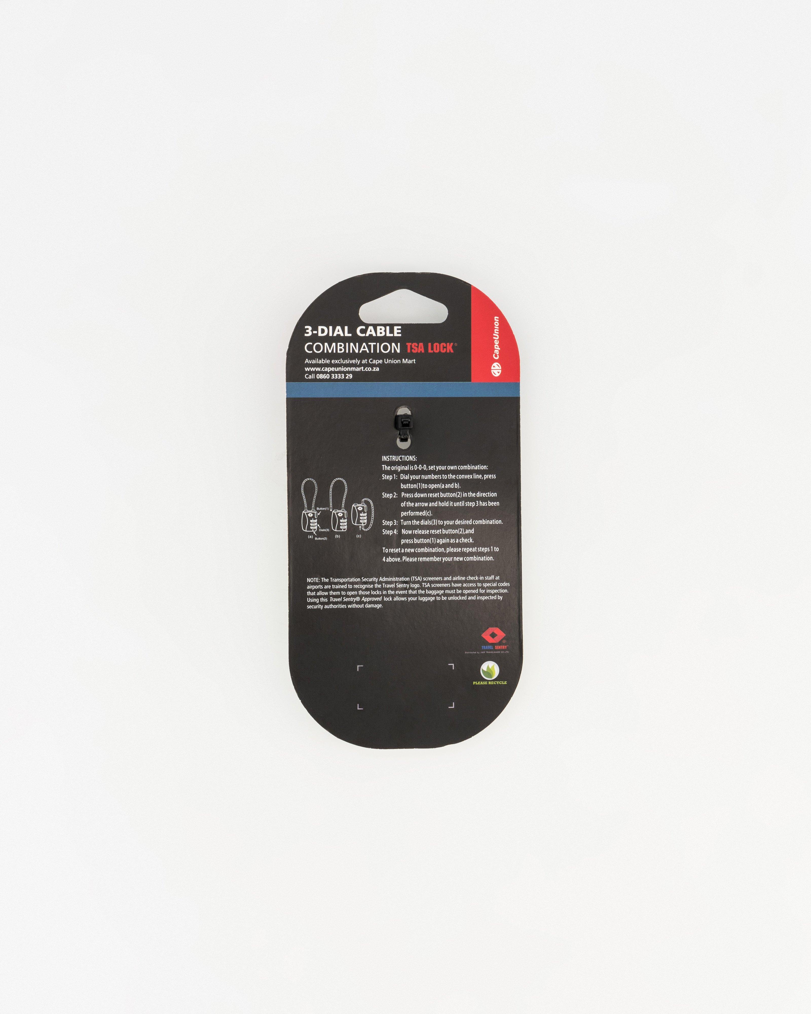 Cape Union 3-Dial Combination TSA Lock | Cape Union Mart