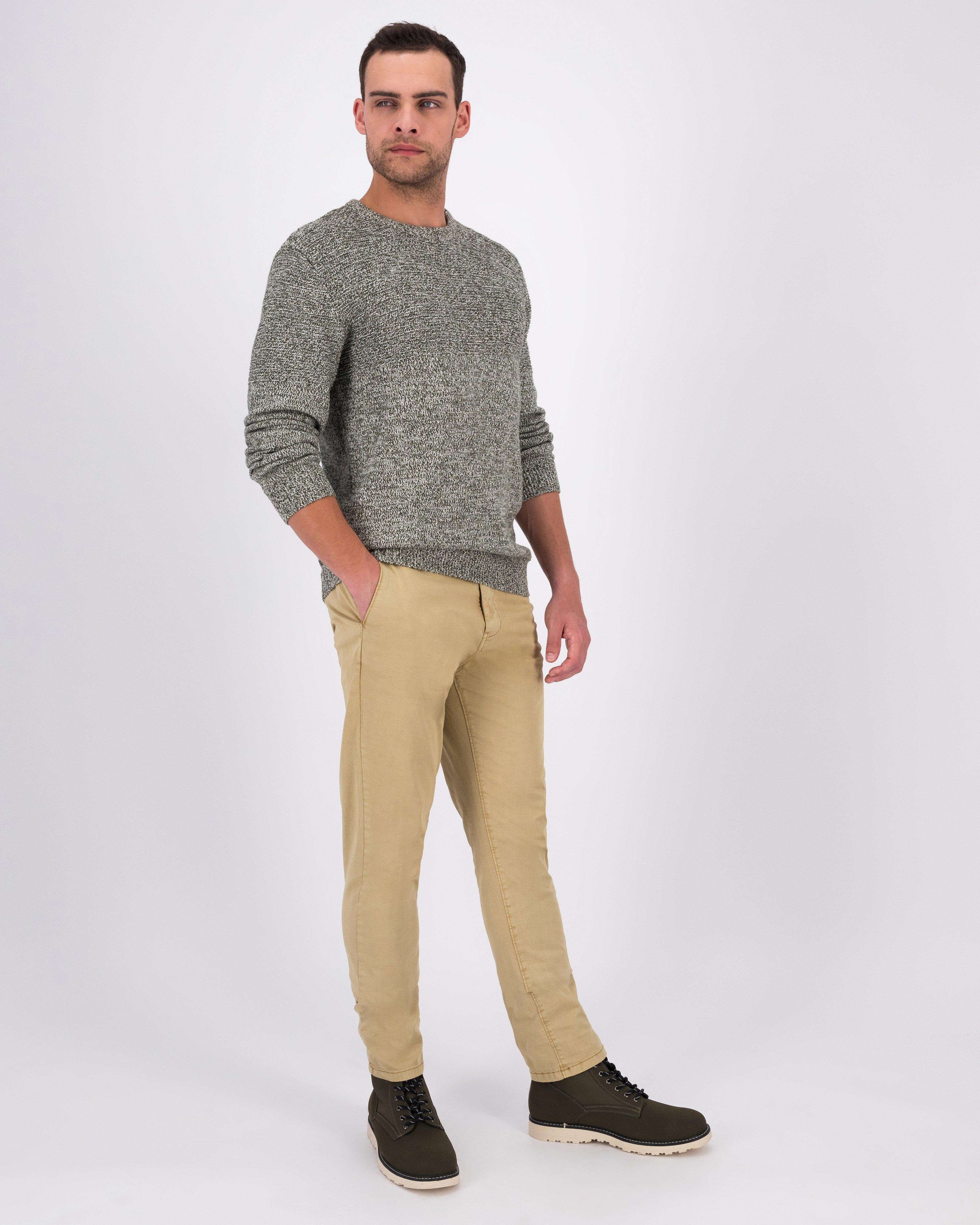 Men’s Crayson Textured Crew Neck Knit | Old Khaki