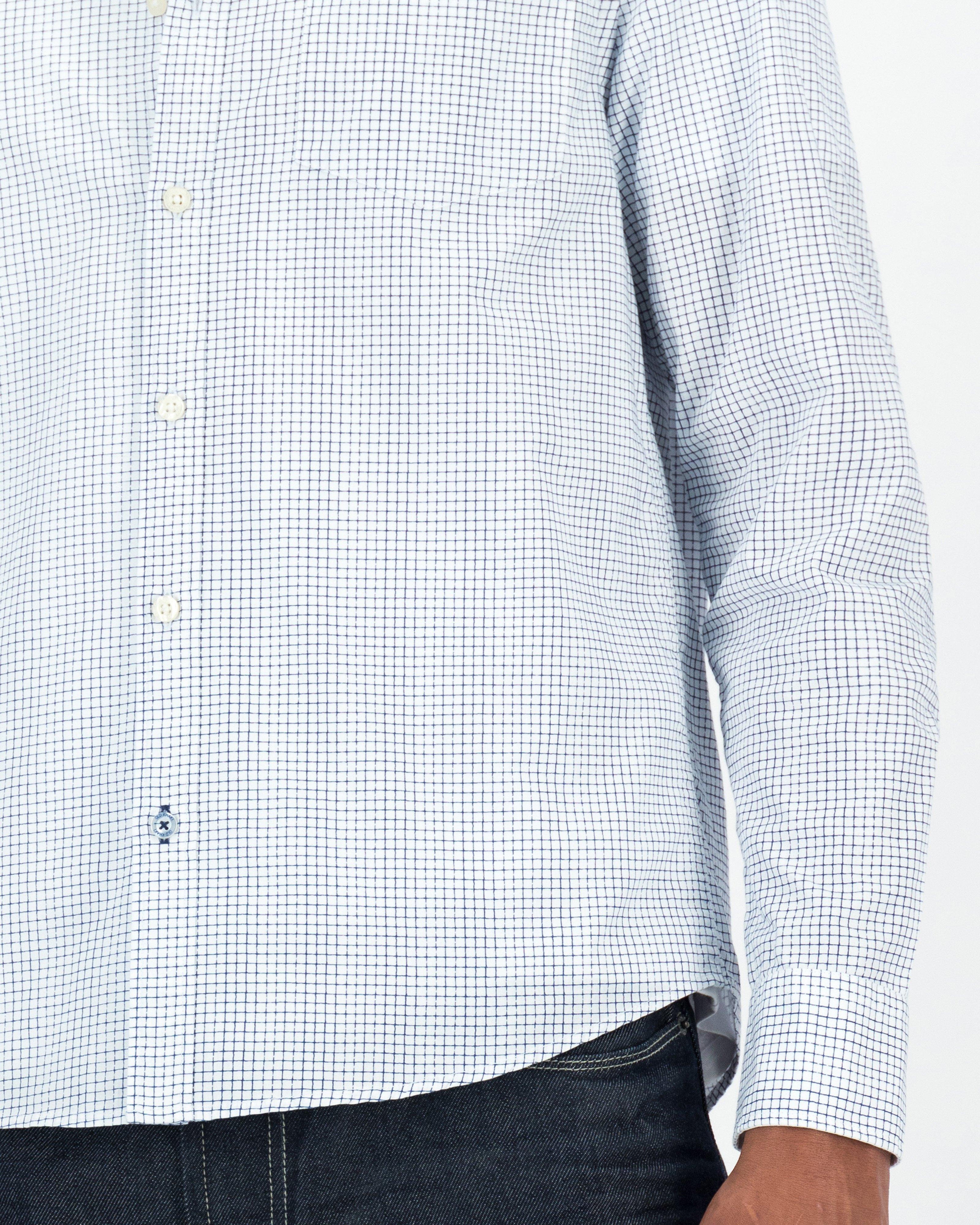 Men’s Yusha Distressed Micro Check Shirt | Old Khaki