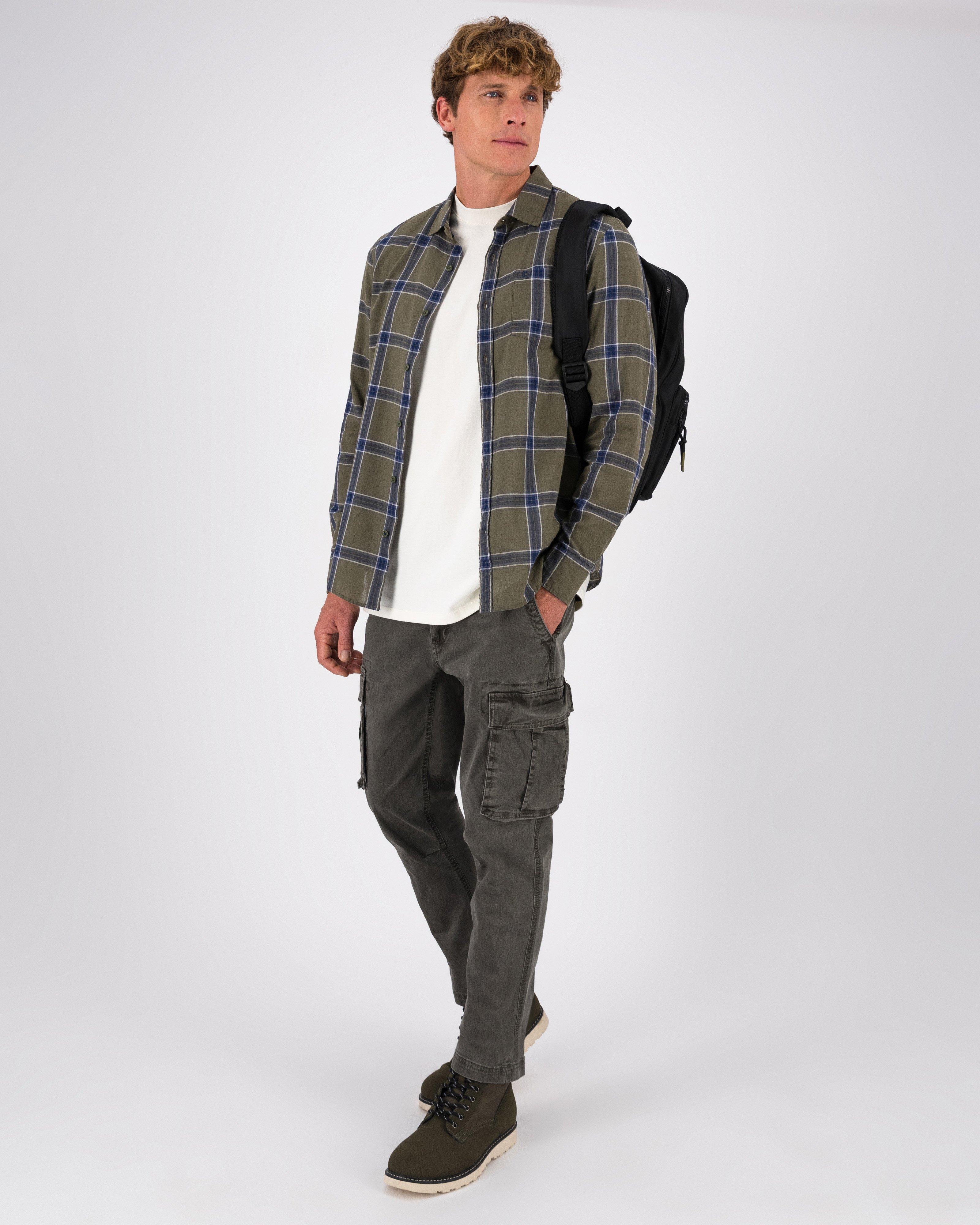 Men’s Lucas Check Slim Fit Shirt | Old Khaki