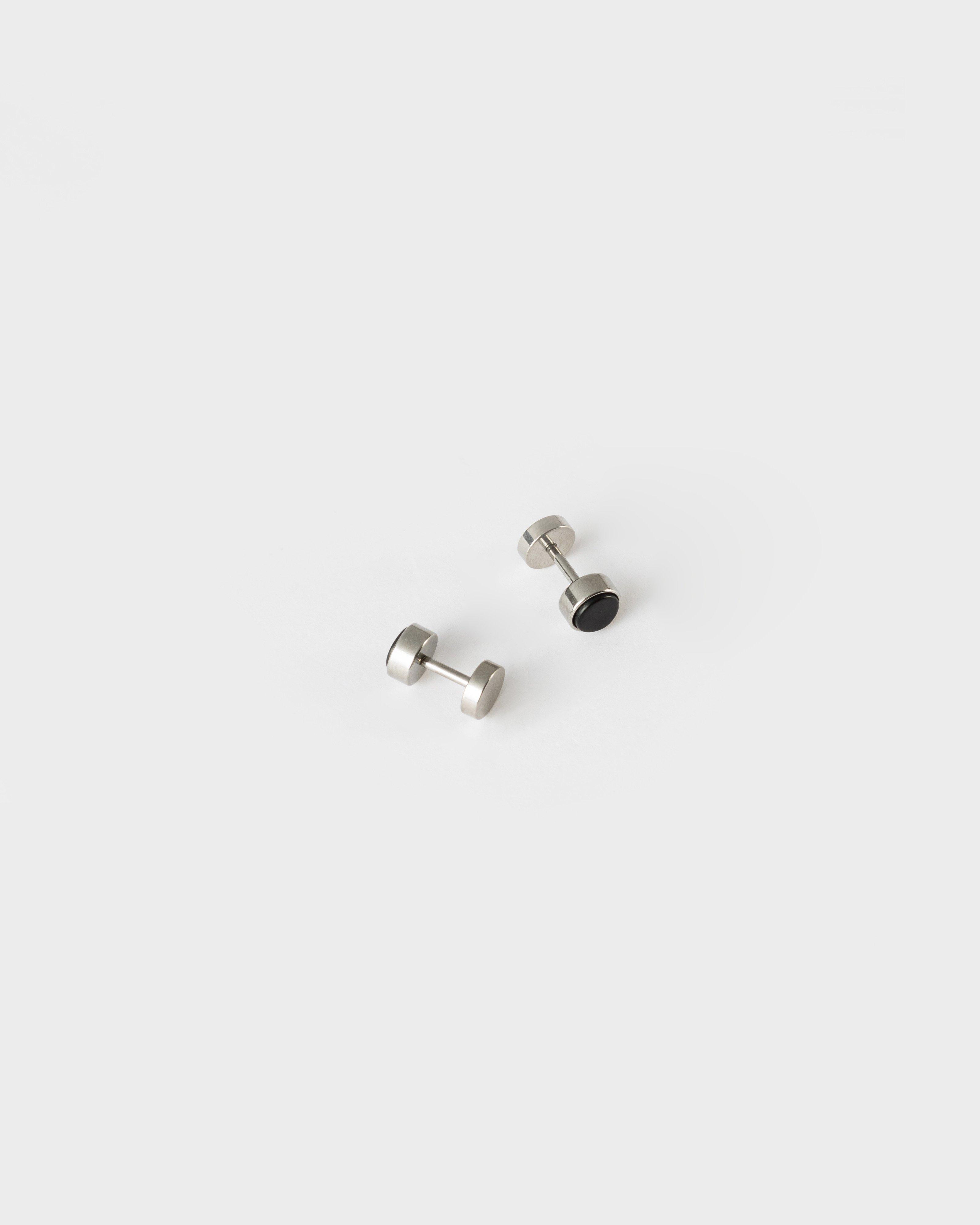 Men's Stainless Steel Dumbbell Stud Earring | Old Khaki