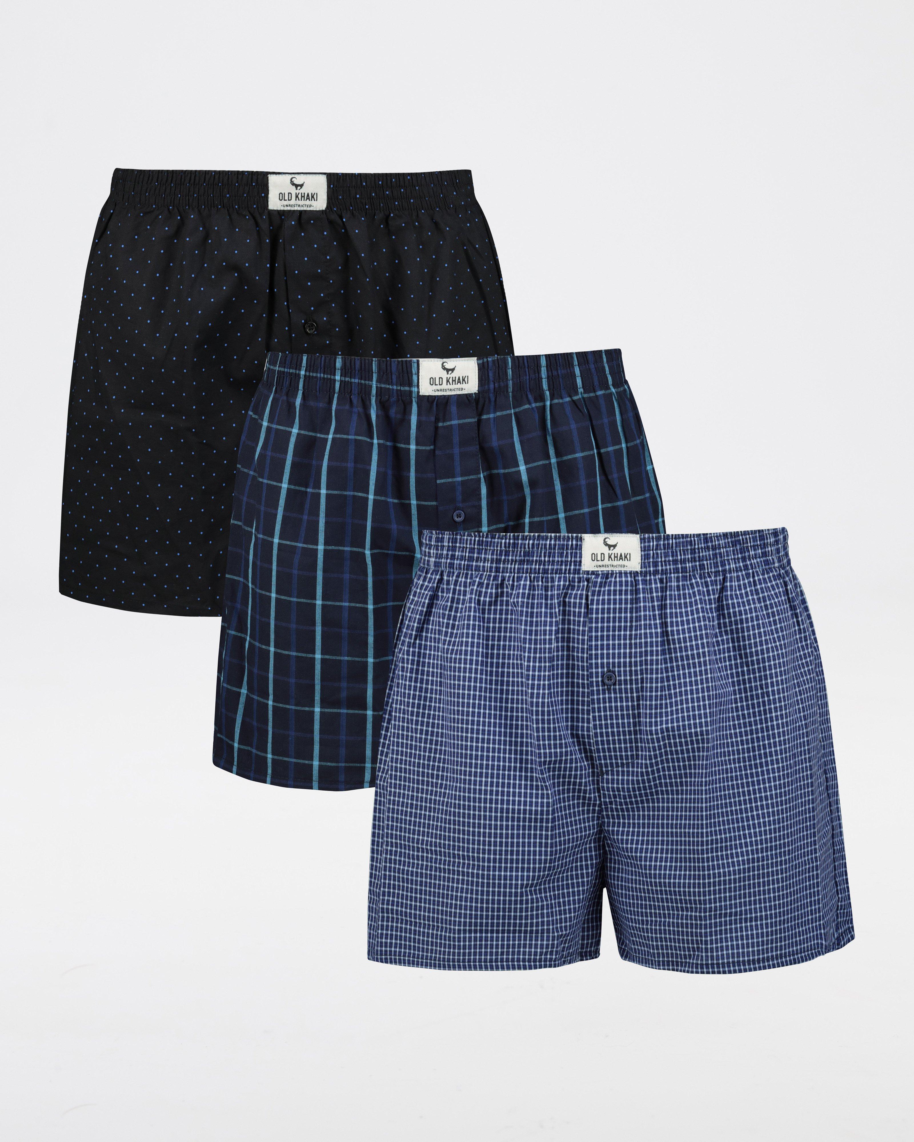 Men’s Woven Boxers 3-Pack | Old Khaki