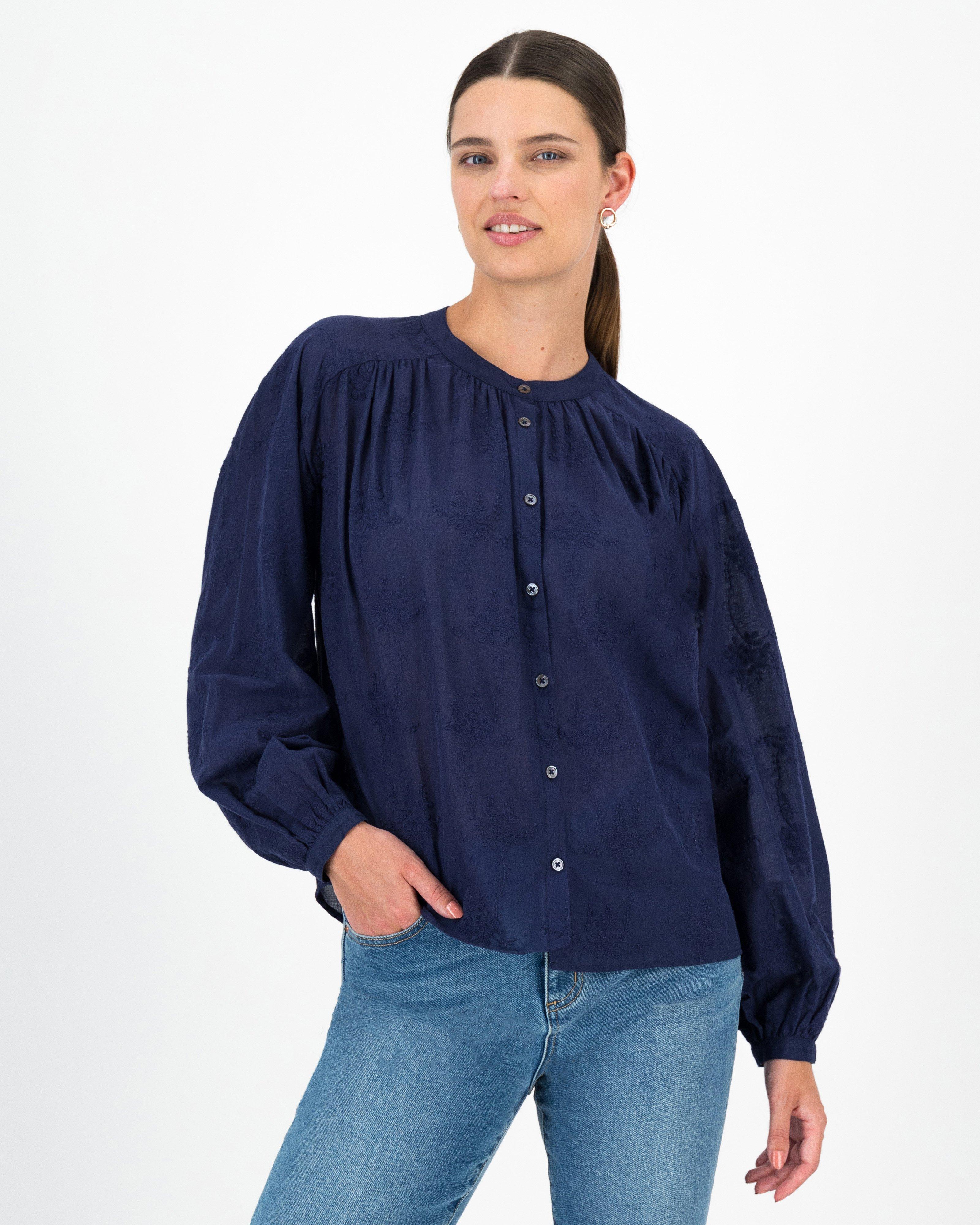 Lydie Embroidered Button Through Shirt - Poetry Clothing Store