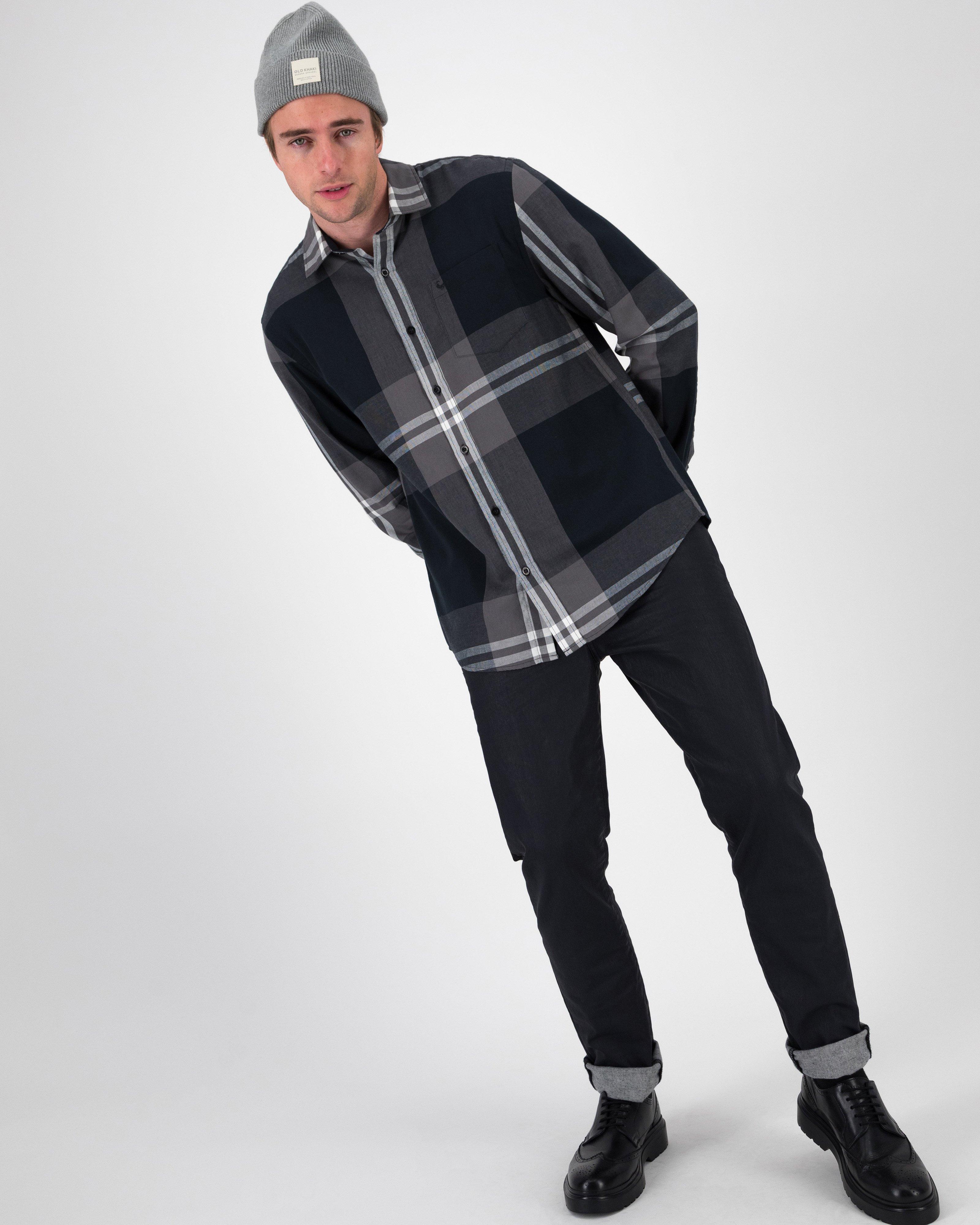 Men’s Jase Monochrome Check Shacket | Old Khaki