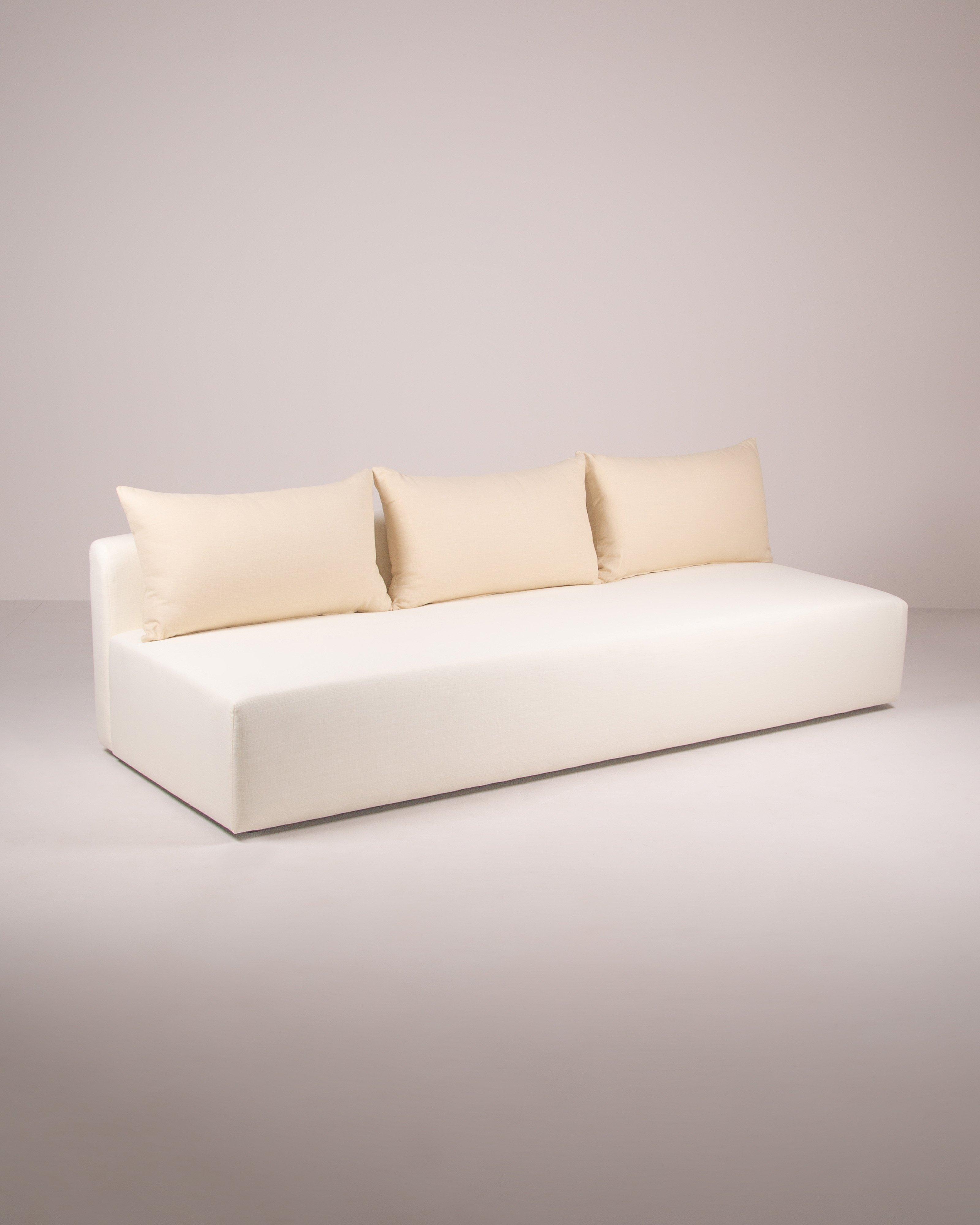 Alizea Extra Long Fabric Armless Sofa - Poetry Clothing Store