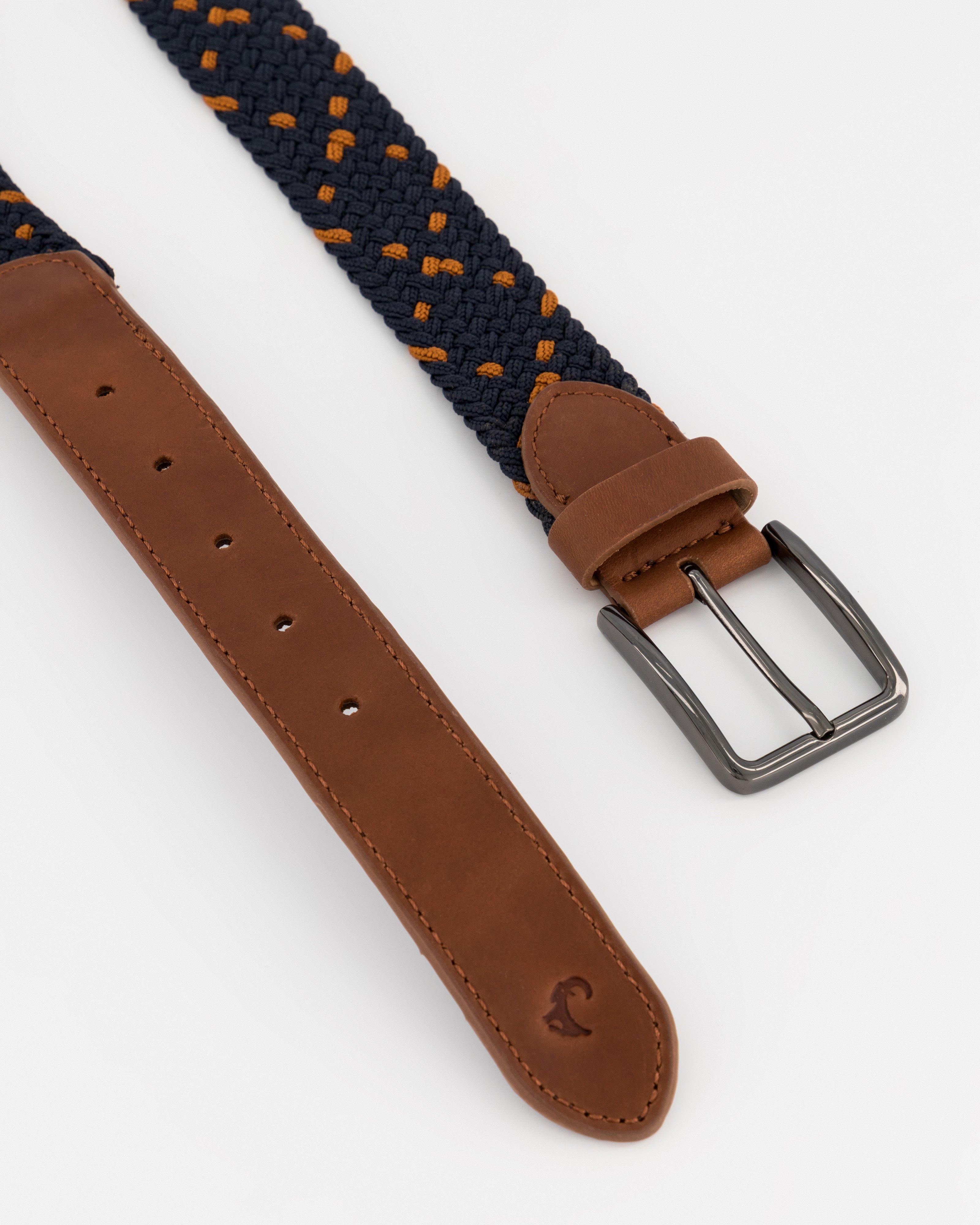 Men’s Zane Canvas Rope & Leather Belt | Old Khaki