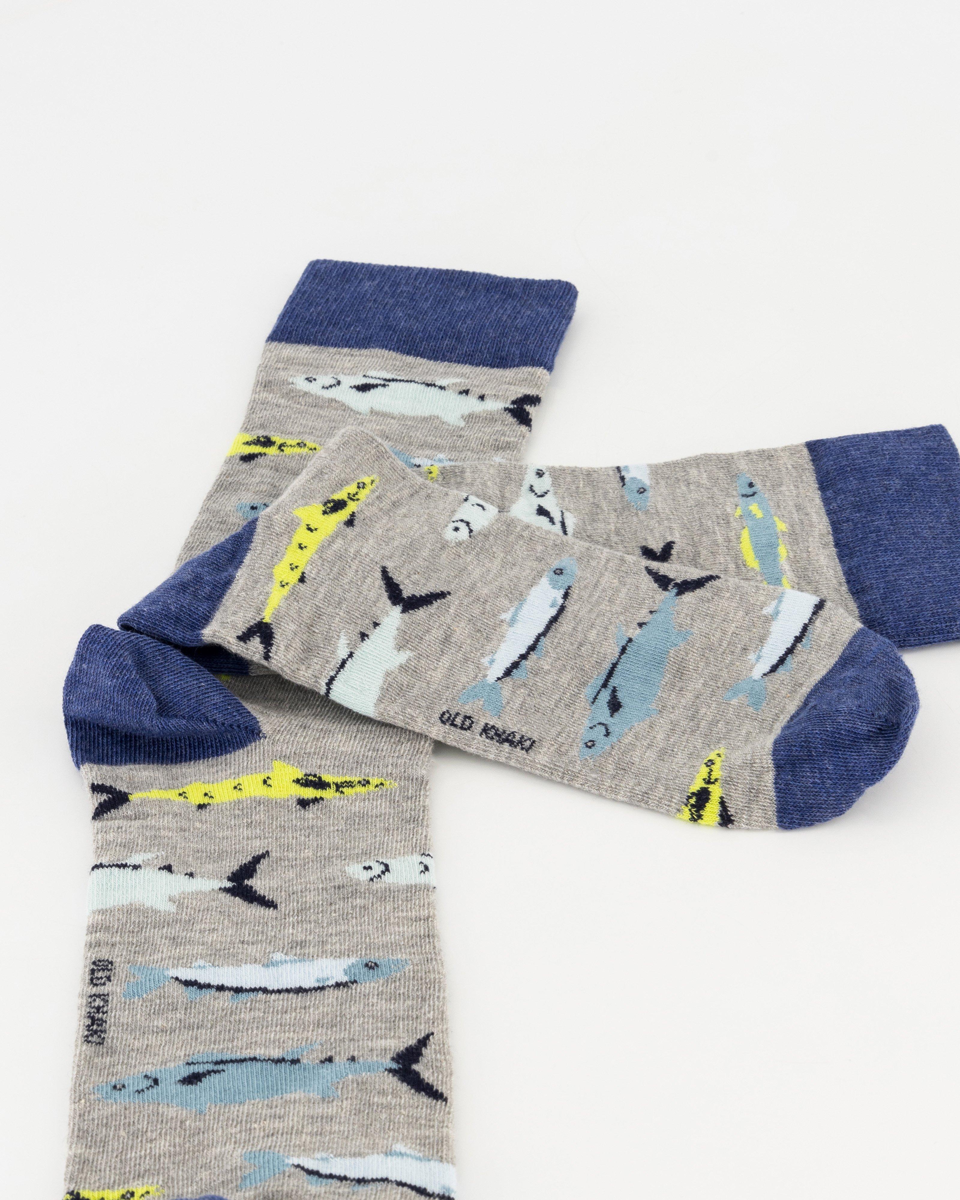 Men’s Tench River Fish Print Socks | Old Khaki