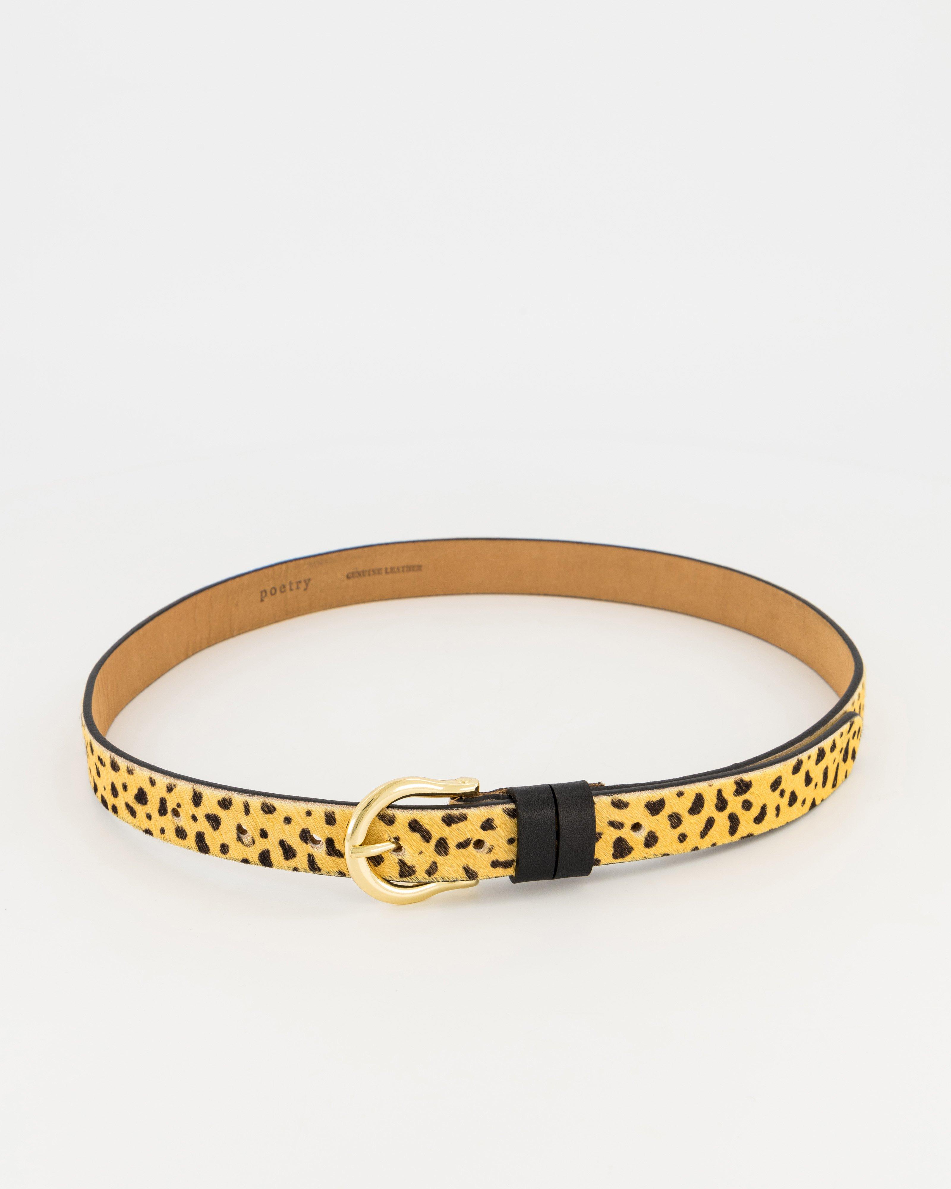 Rayya Metallic Animal Print Belt - Poetry Clothing Store