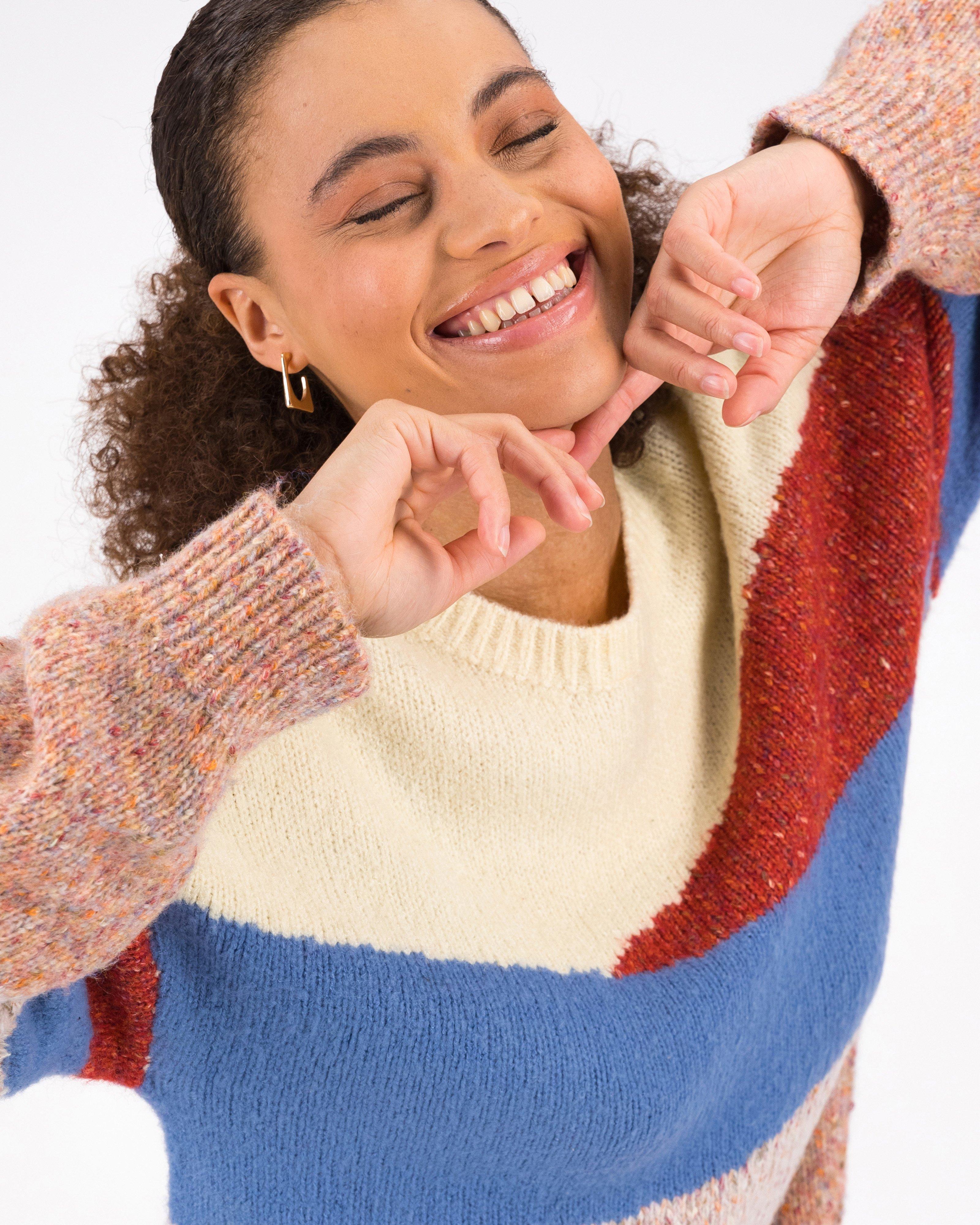 Women’s Celia Colour-Block Jumper | Old Khaki