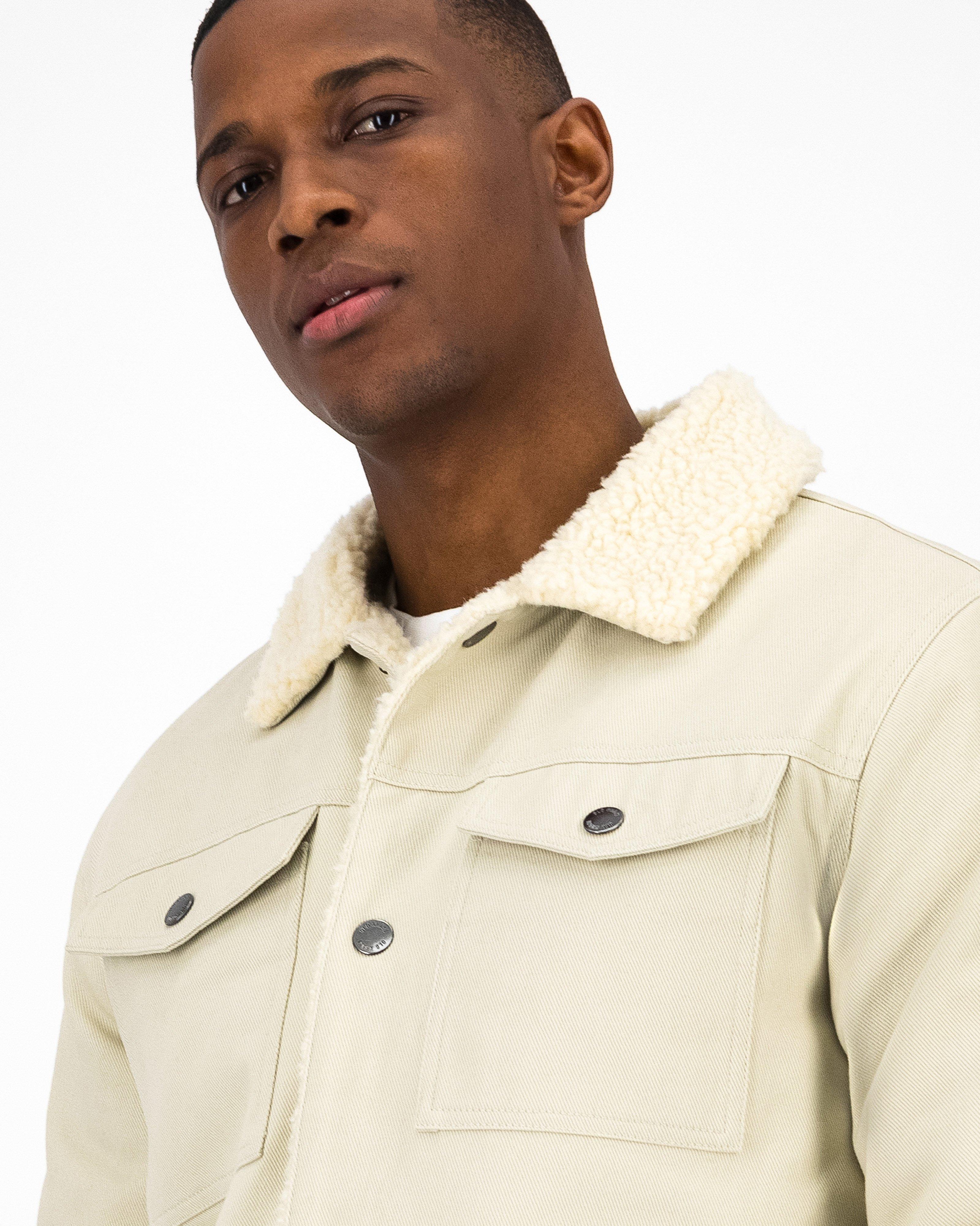Men’s Cyrus Borg Collar Jacket | Old Khaki