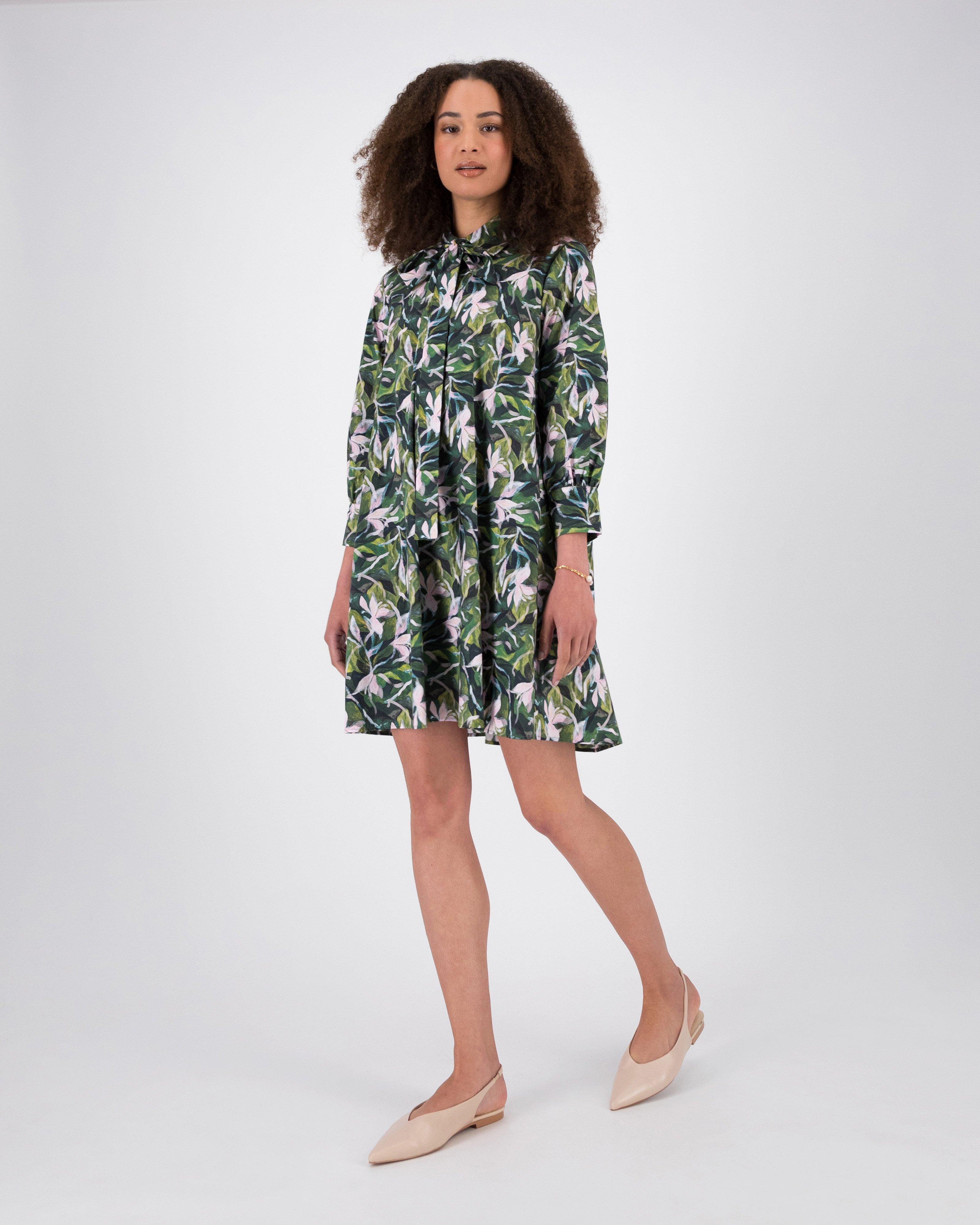 Thandi Printed Kitty Bow Tunic Dress Poetry Clothing Store