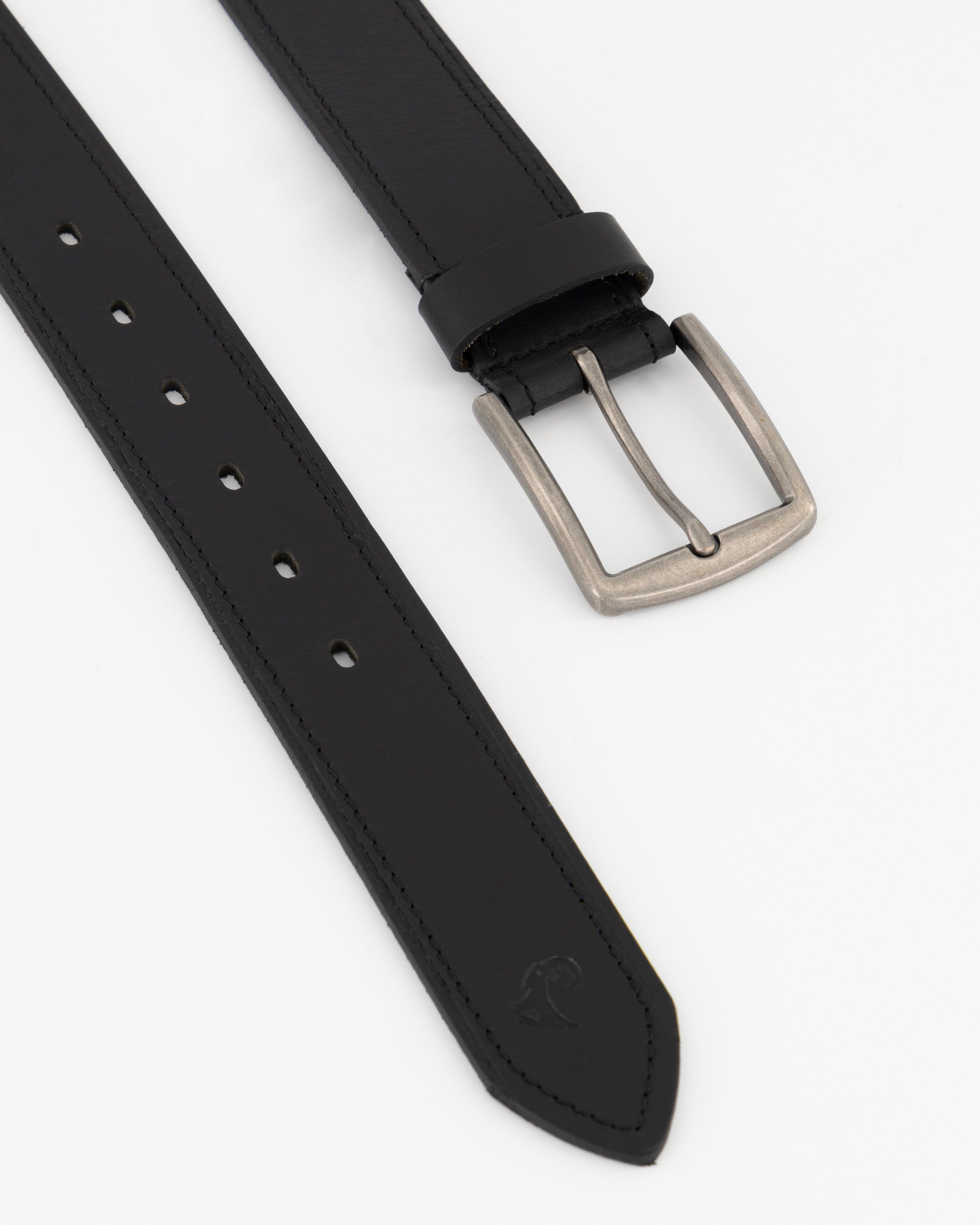 Men’s Grady Topstitch Rolled Edge Leather Belt | Old Khaki