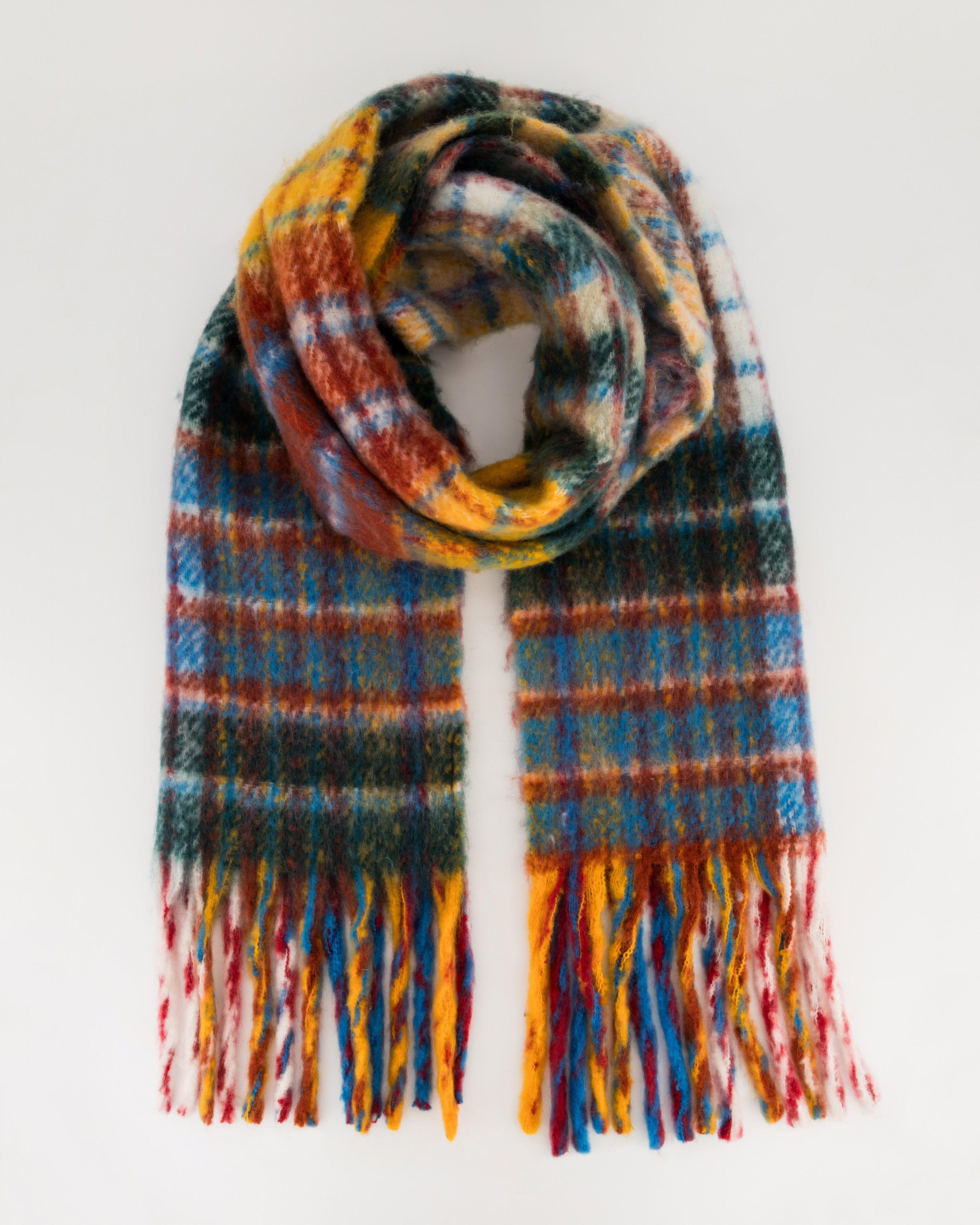 Men’s Santiago Check Scarf with Tassels | Old Khaki