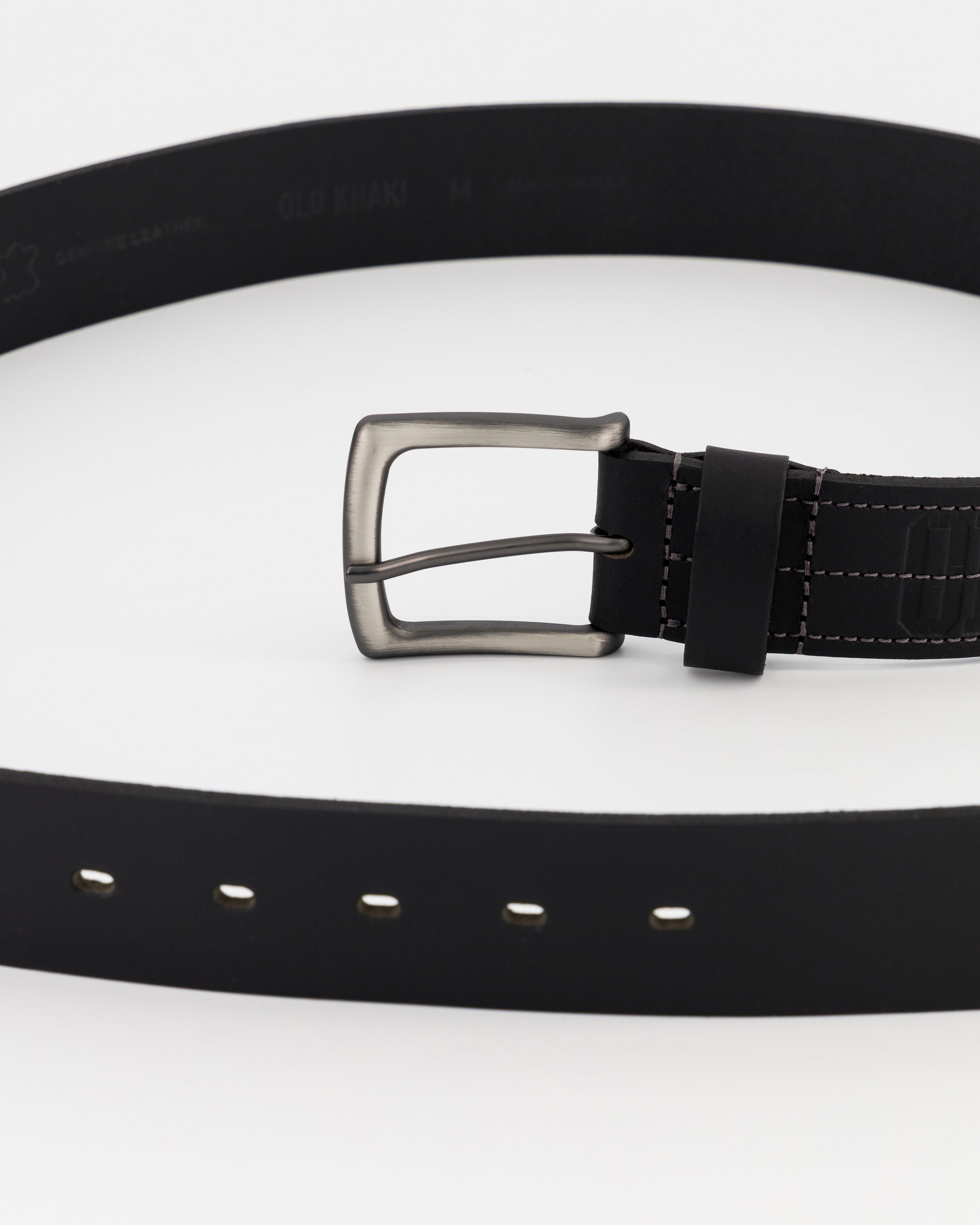 Men’s Chester Collegiate Leather Belt | Old Khaki