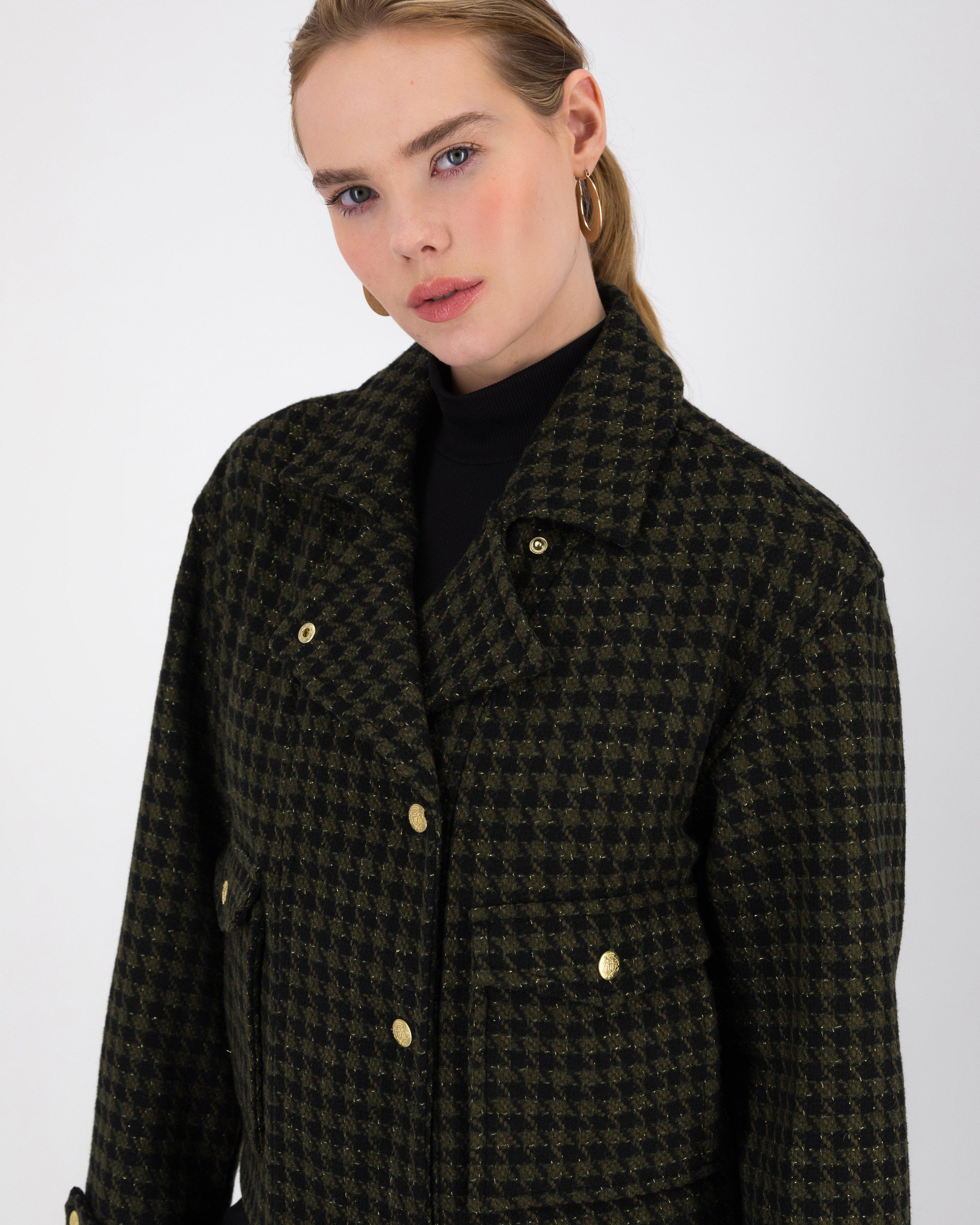 Lia Houndstooth Textured Jacket - Poetry Clothing Store