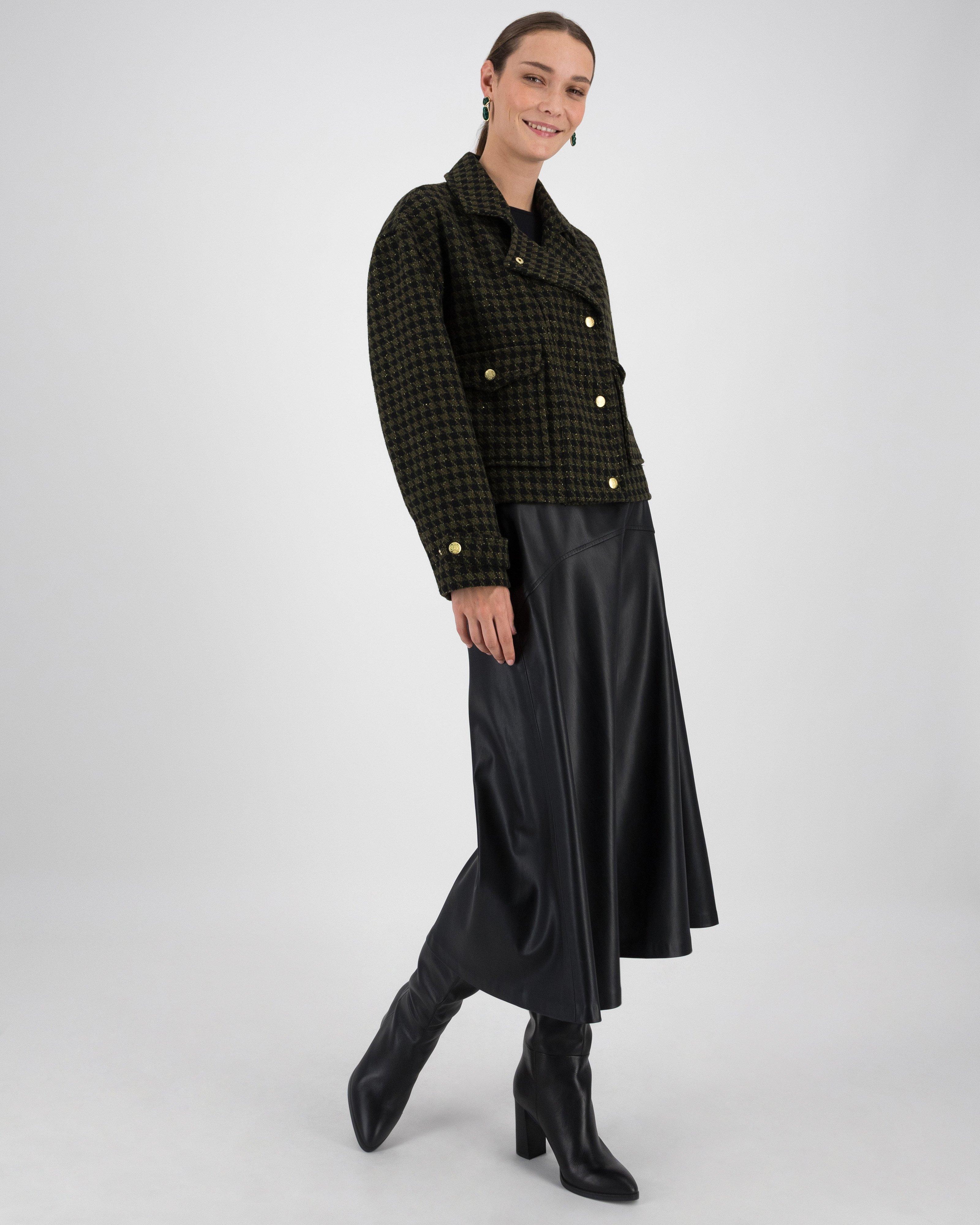 Lia Houndstooth Textured Jacket - Poetry Clothing Store