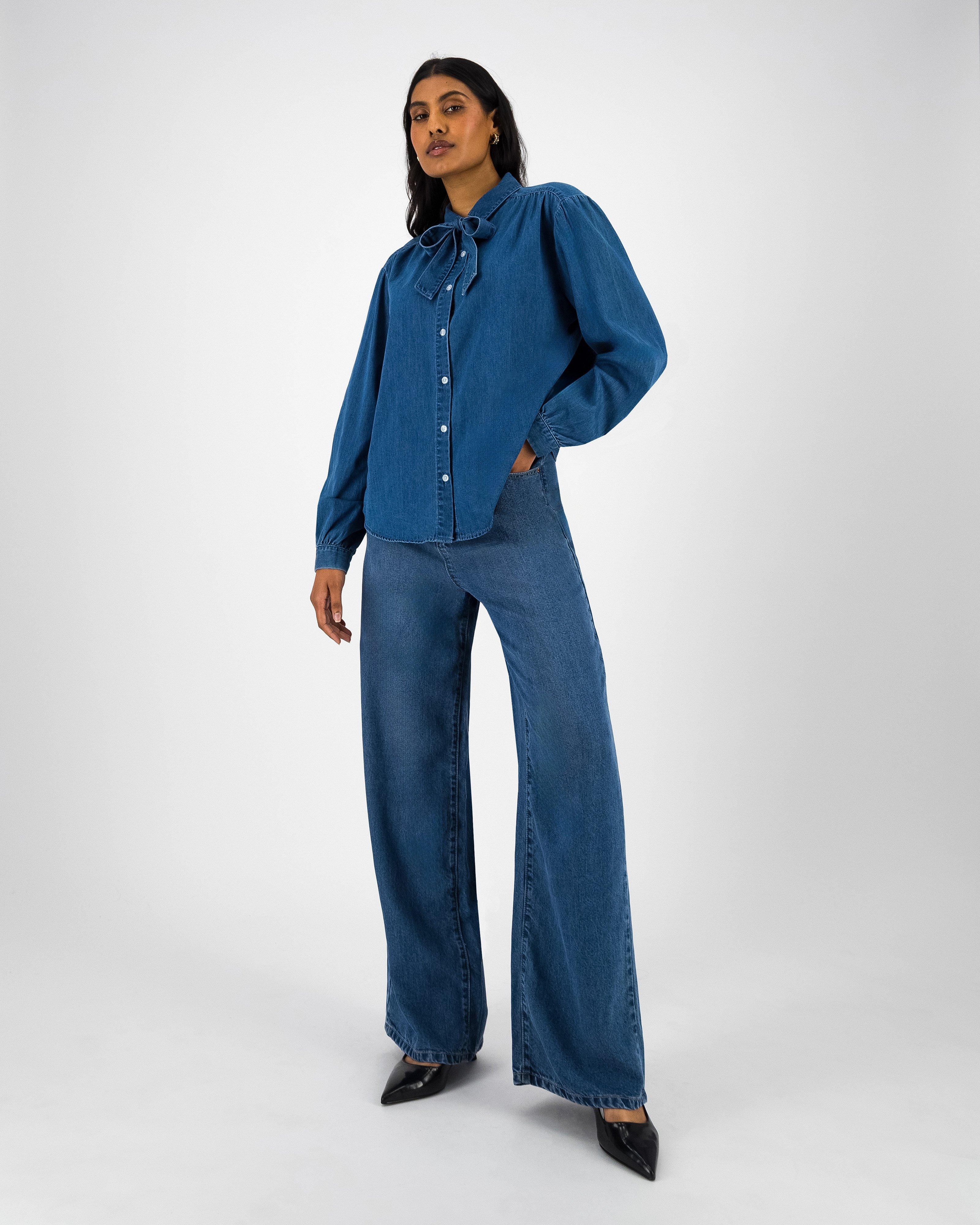 Zuria Denim Shirt - Poetry Clothing Store