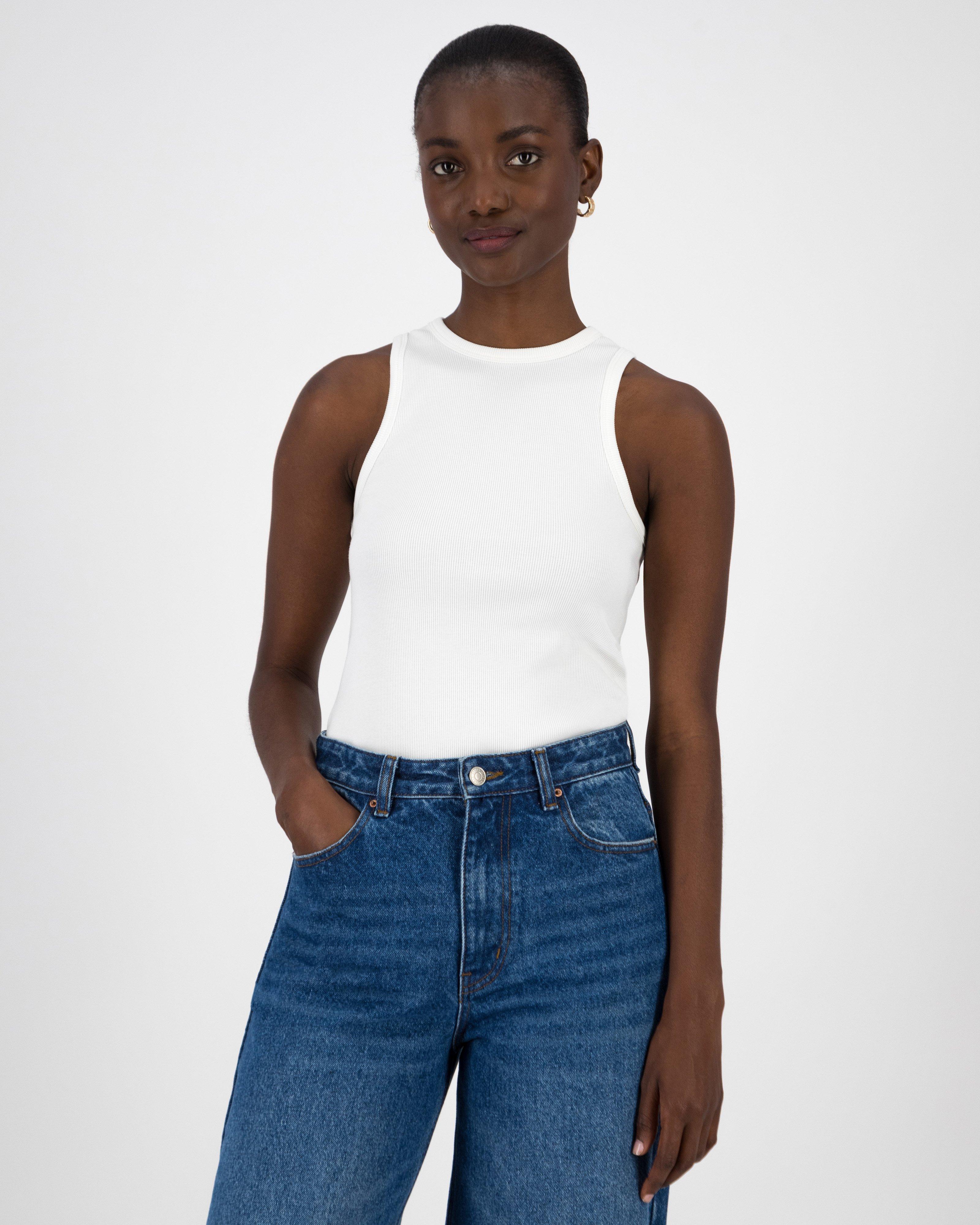 Riley Ribbed Racer Tank - Poetry Clothing Store