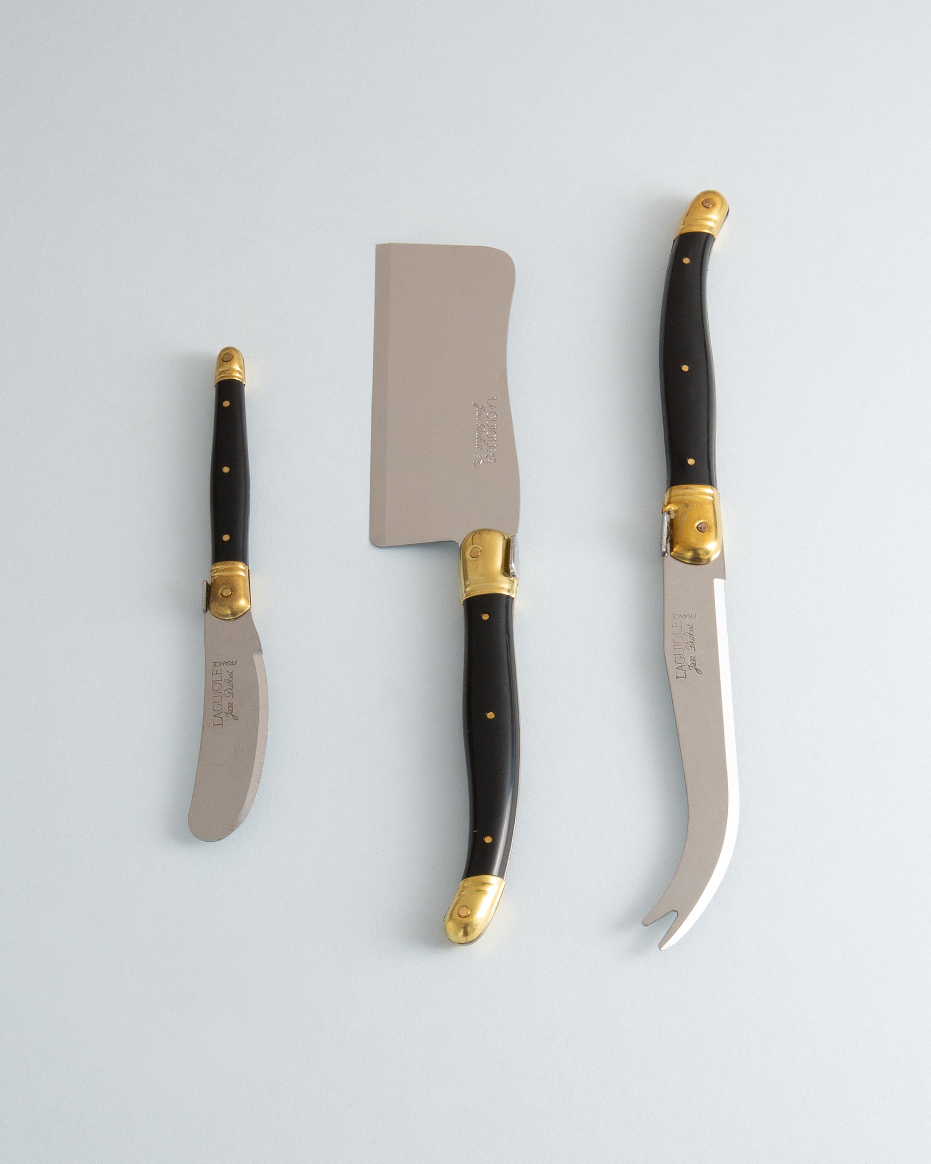 Laguiole Brass Cheese Knife Set - Poetry Clothing Store