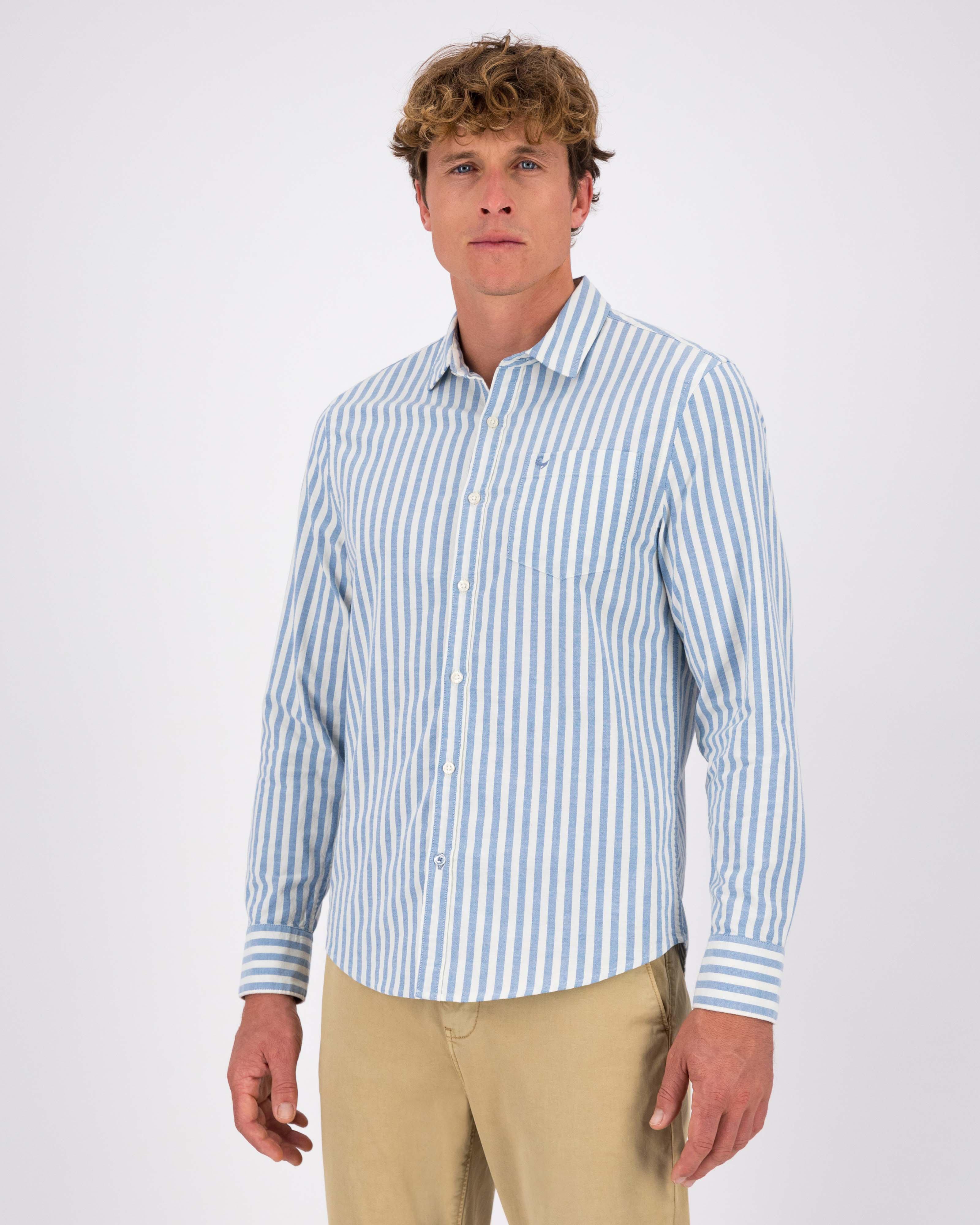 Men’s Hayden Stripe Slim Fit Shirt | Old Khaki