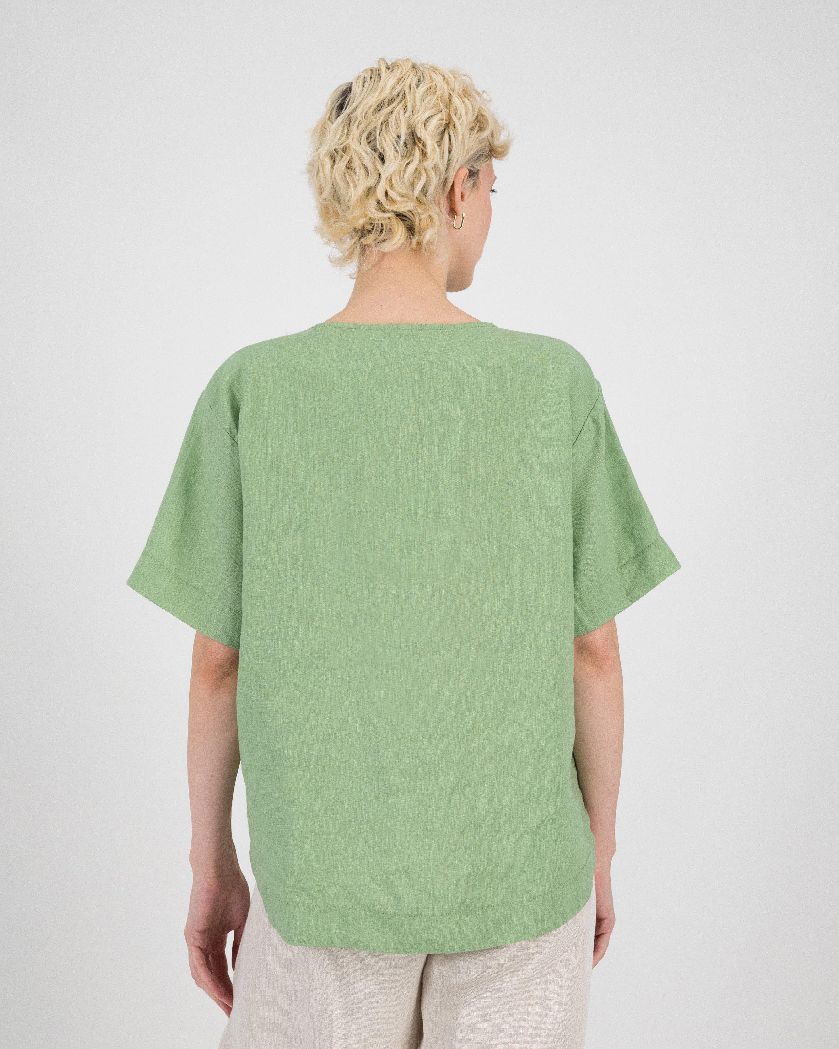 Women’s Margo Linen Popover Blouse | Old Khaki