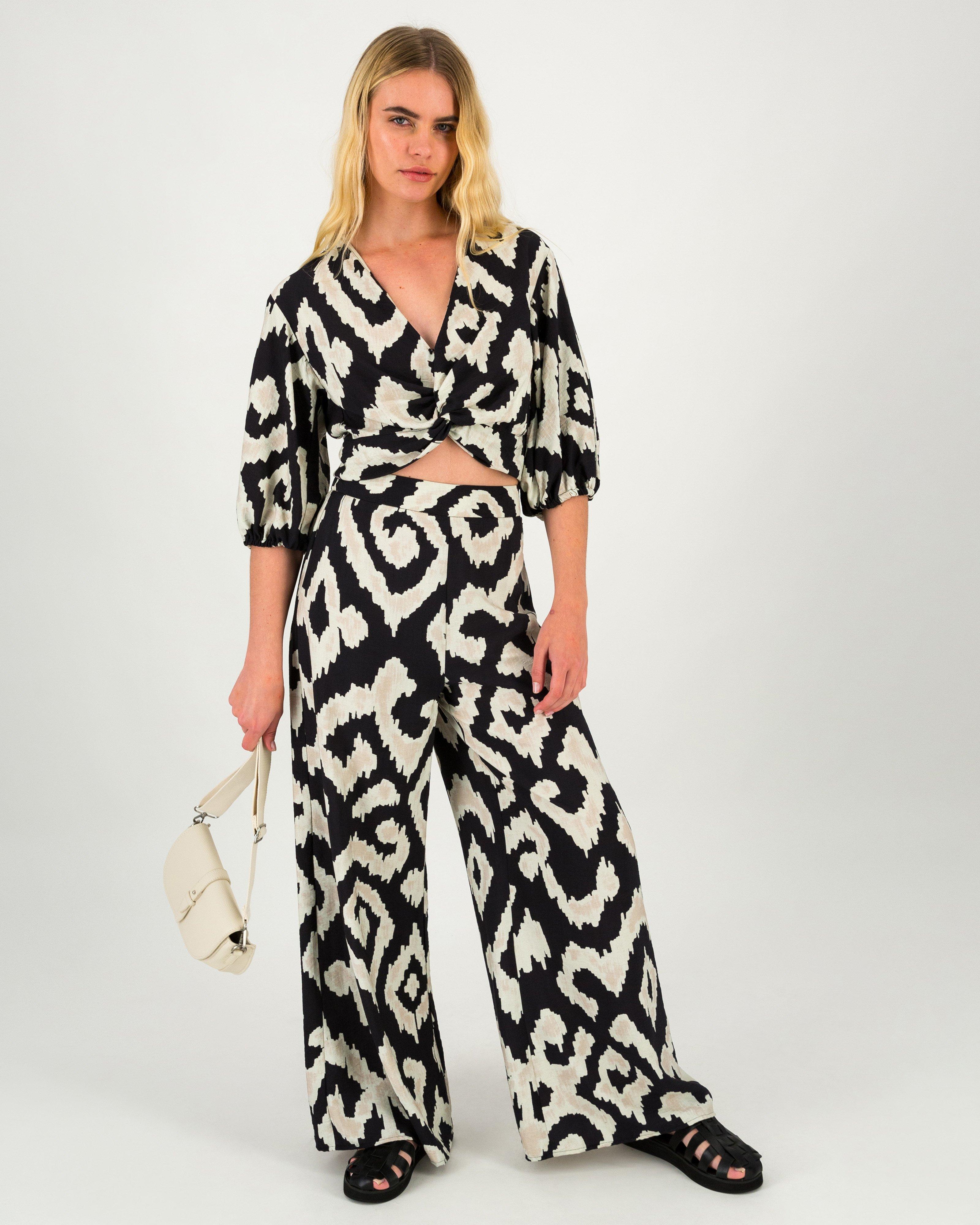 Women’s Sonya Printed Pants | Old Khaki