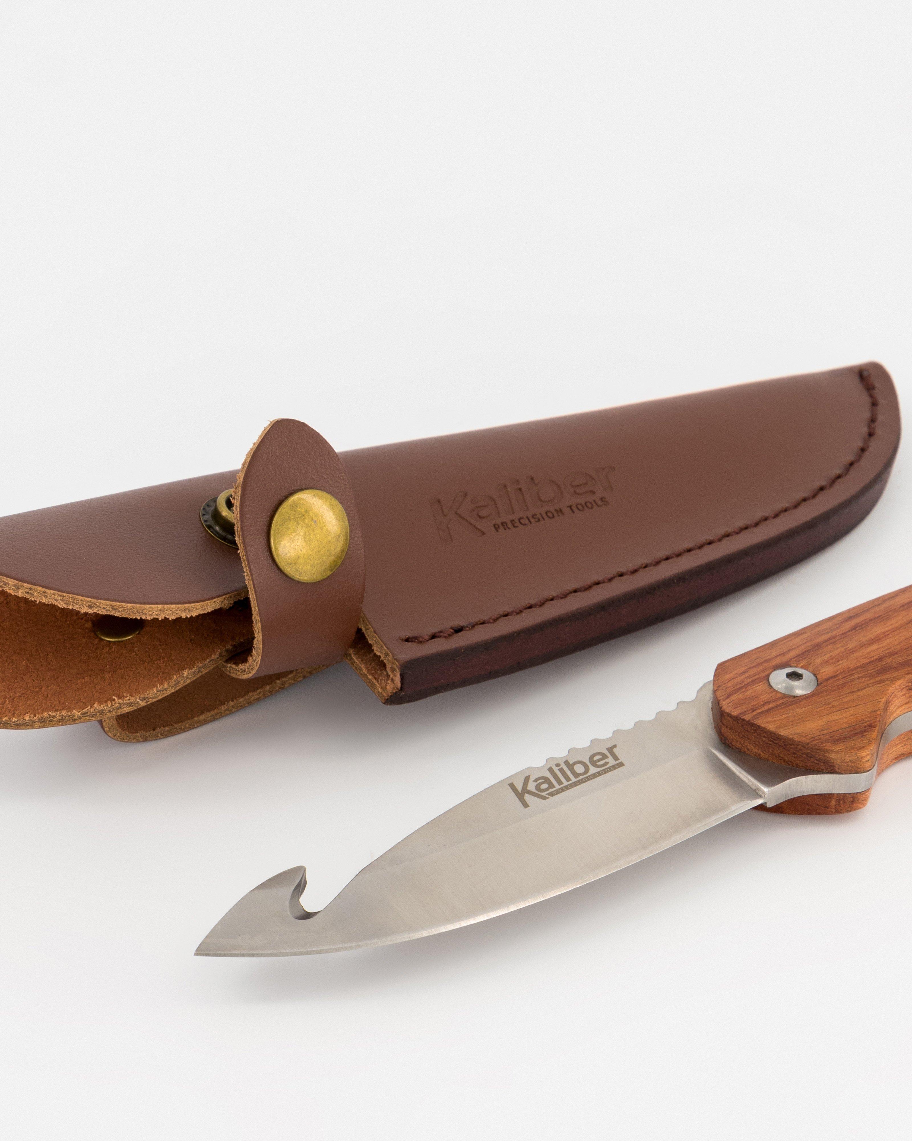 Kaliber Hunter Guthook Knife with Leather Sheath | Cape Union Mart