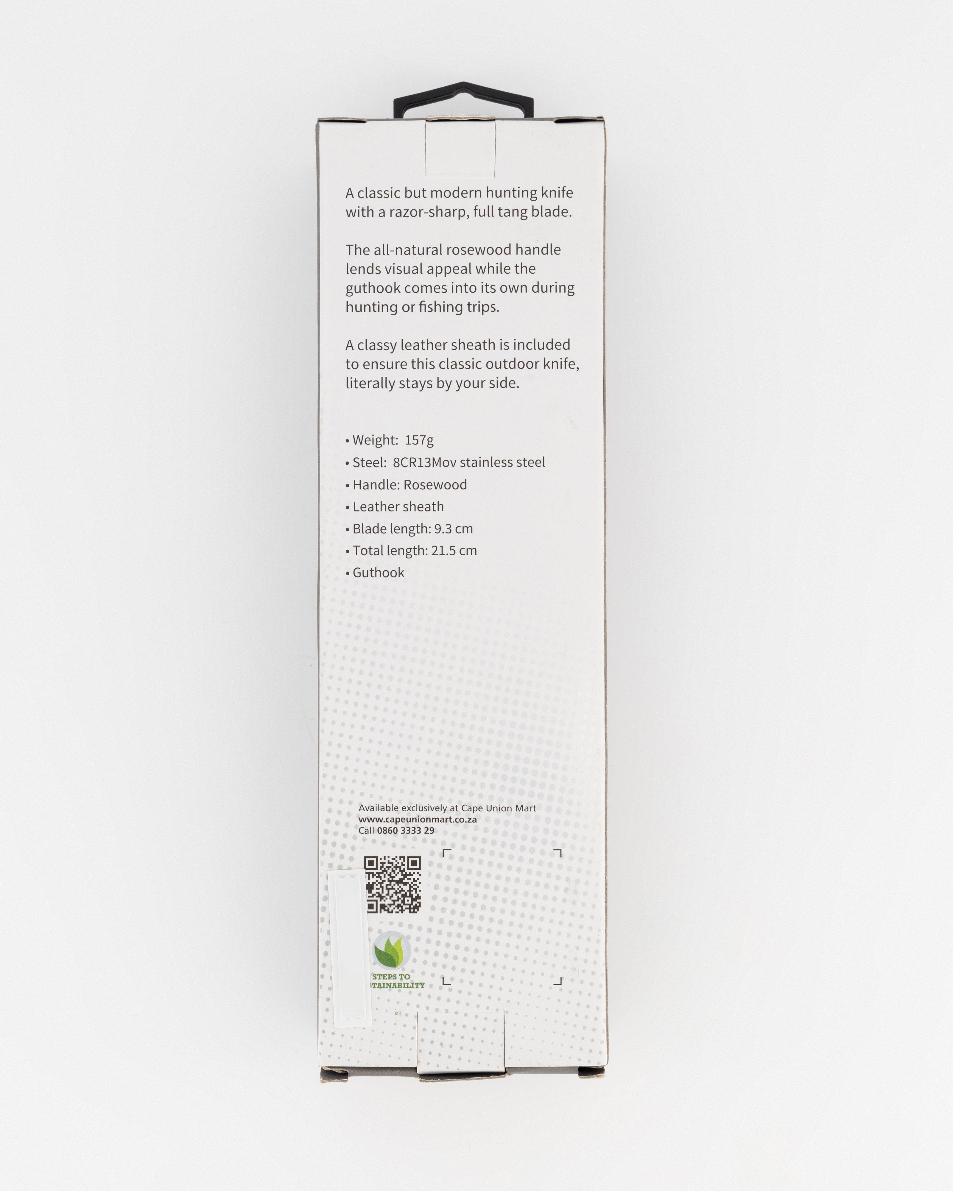 Kaliber Hunter Guthook Knife with Leather Sheath | Cape Union Mart